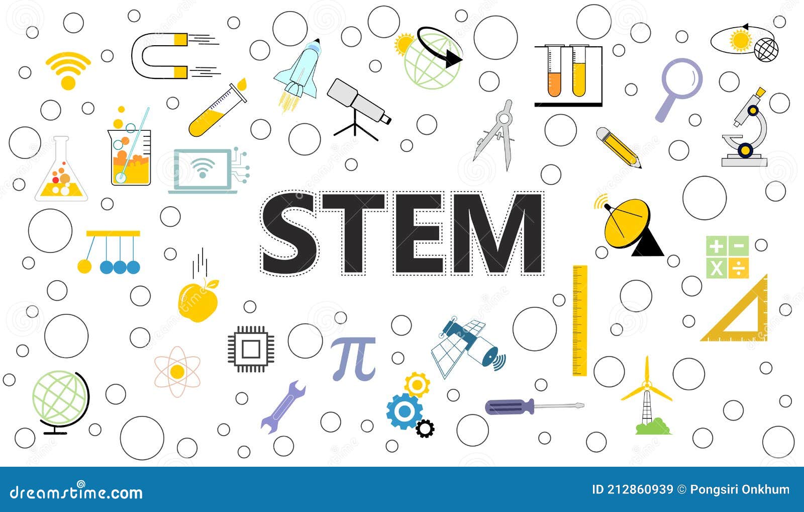 STEAM, STEM Education stock vector. Illustration of poster - 212860939