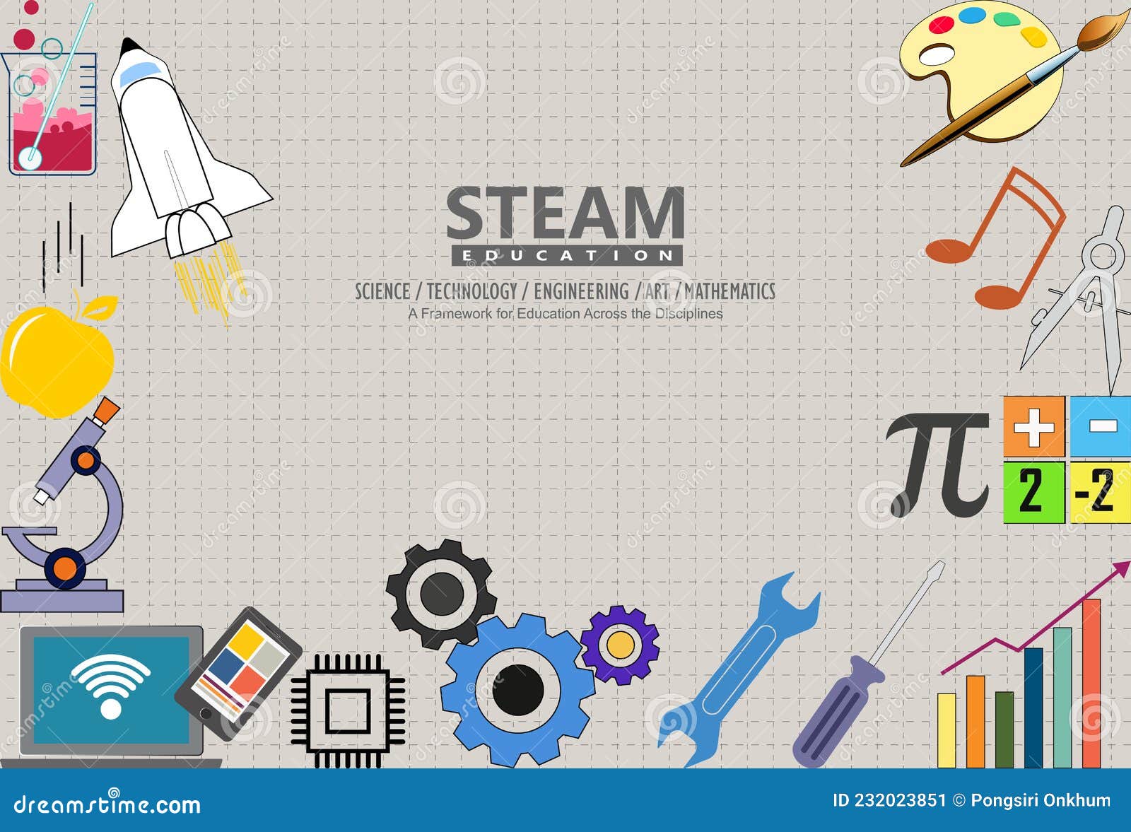 STEAM or STEM Education stock vector. Illustration of classroom - 232023851