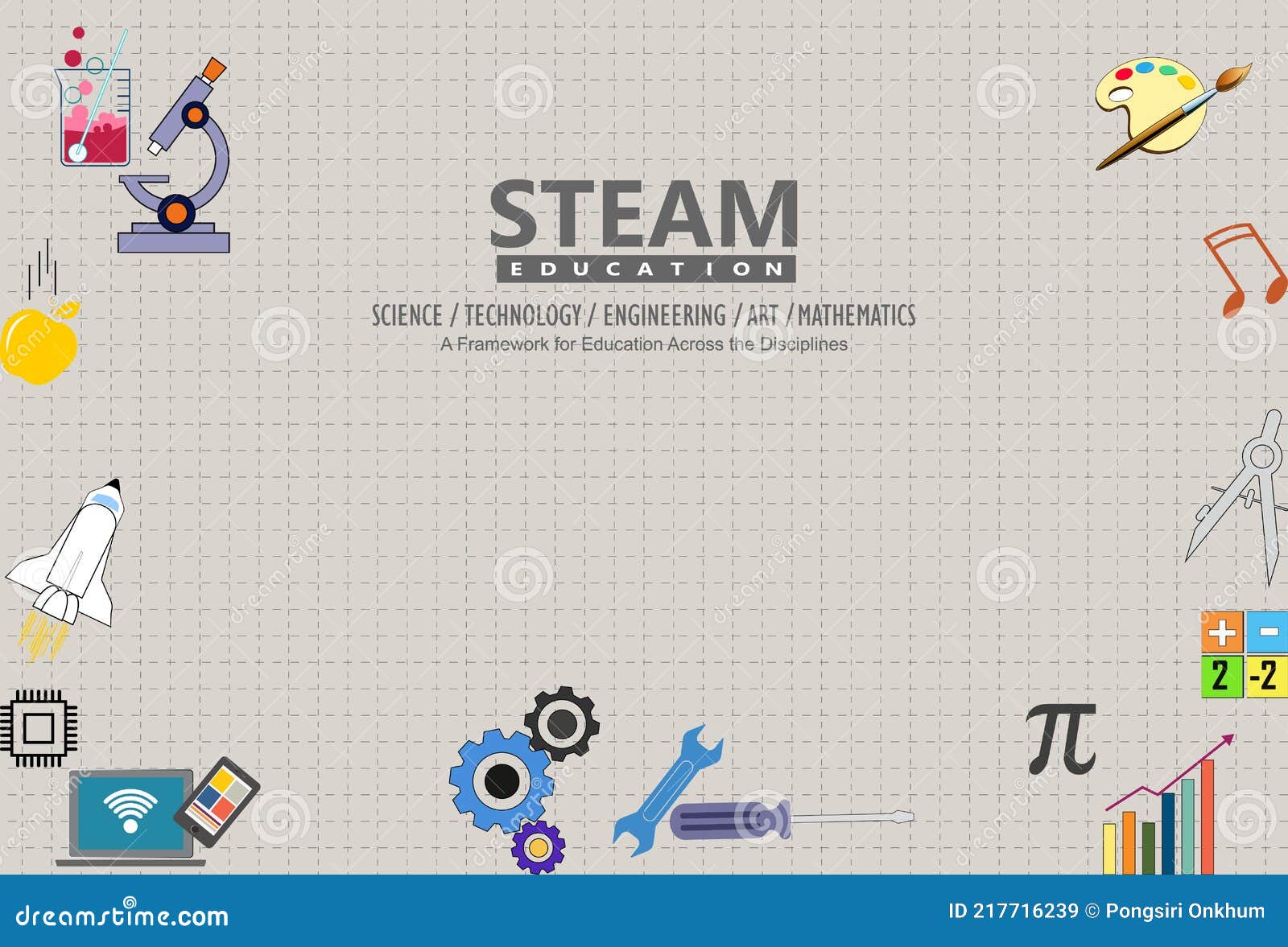 STEAM or STEM Education stock vector. Illustration of school - 217716239