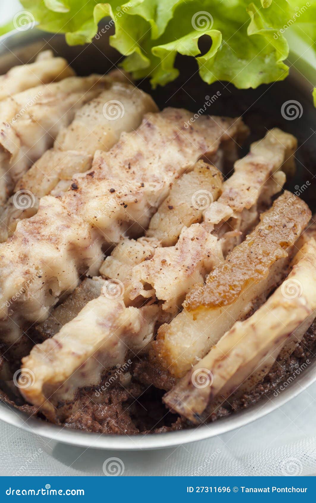 Steam taro with pork stock photo. Image of food, appetite - 27311696