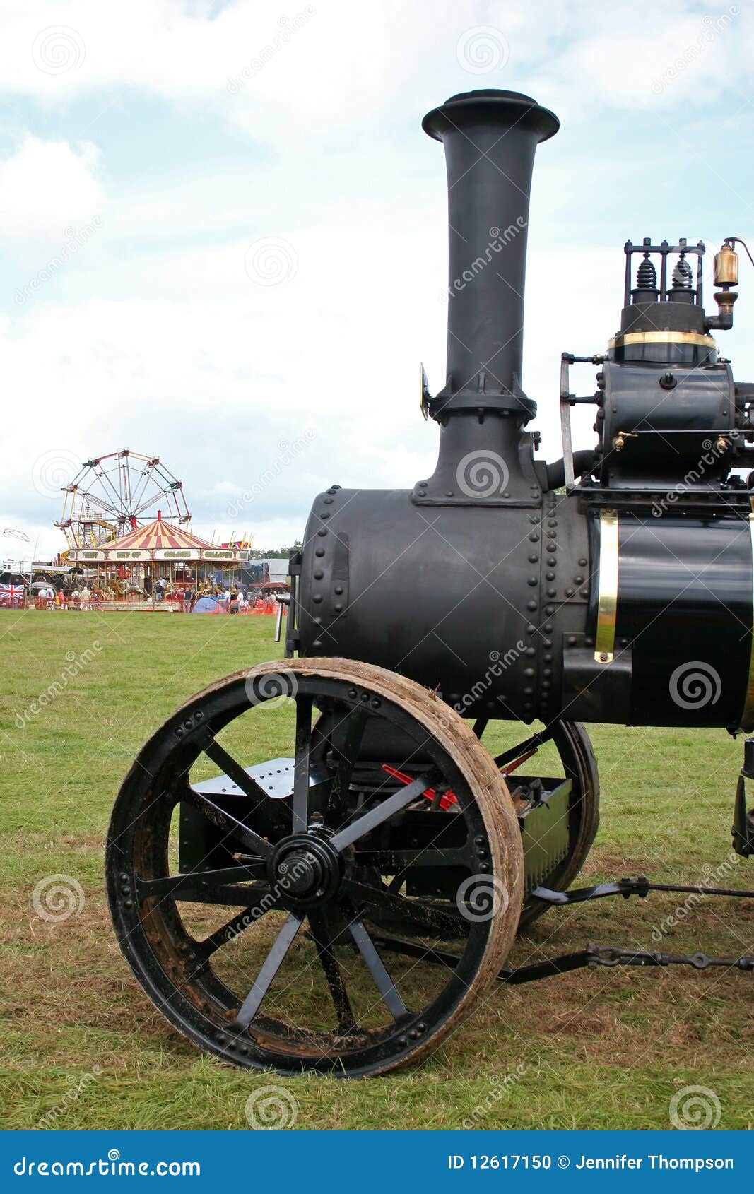 Steam traction engine stock photo. Image of wheel, traction - 12617150