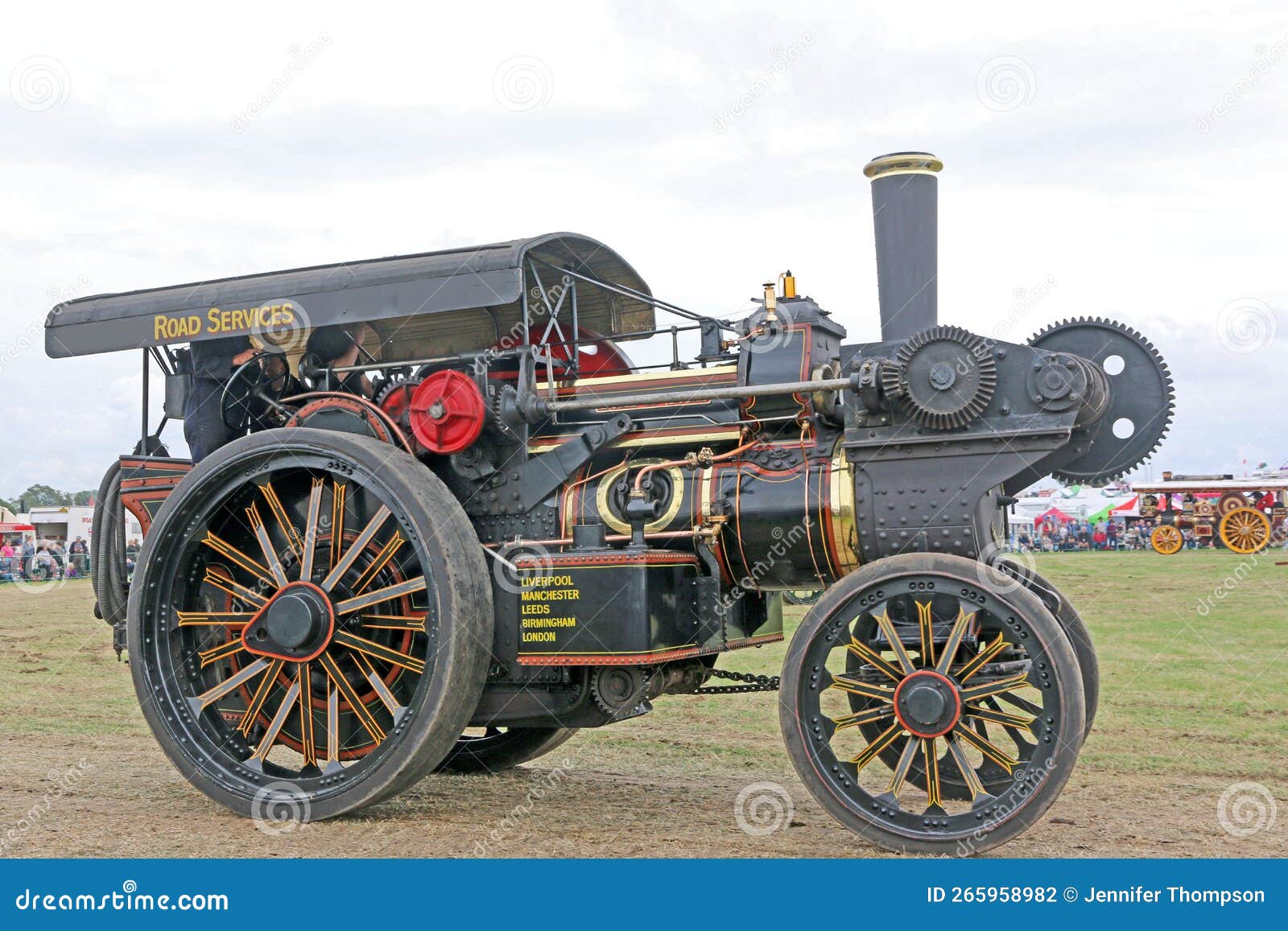 Steam Traction Engine in a Field Stock Photo - Image of engine, farm ...
