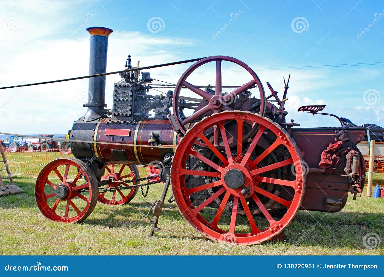 Steam Traction Engine stock image. Image of belt, drive - 130220961