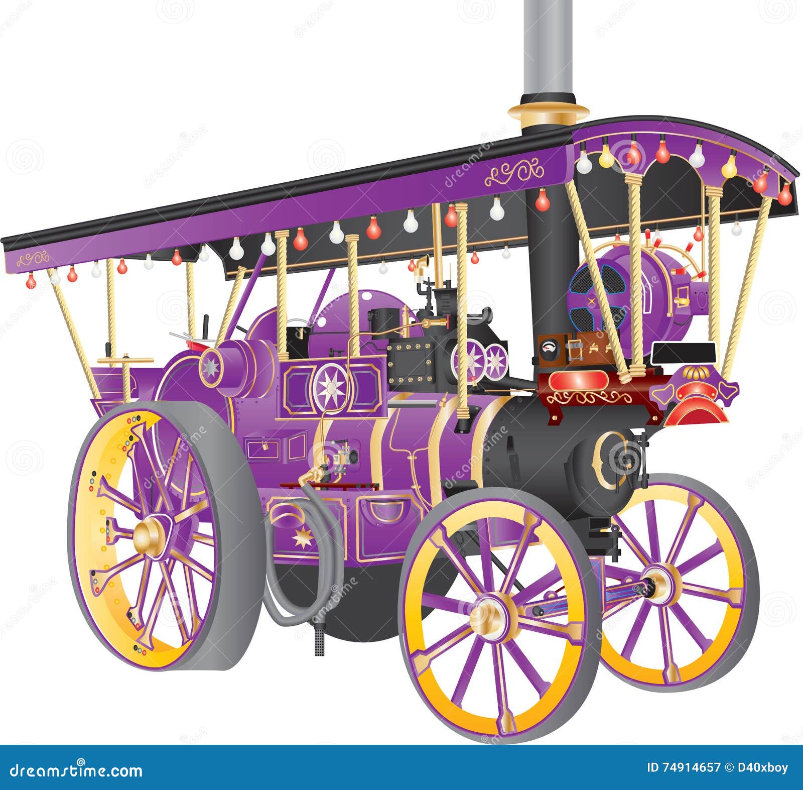 Traction Engine Royalty-Free Illustration | CartoonDealer.com #58221573