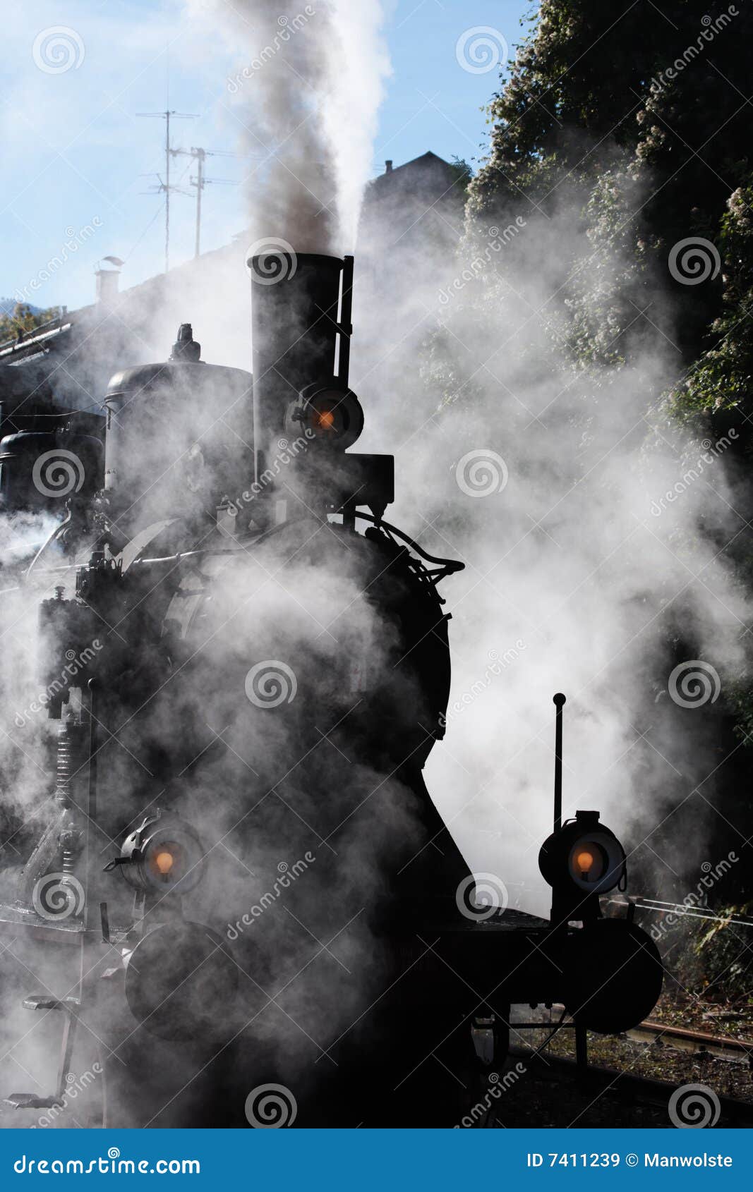 Steam train stock image. Image of transport, locomotive - 7411239