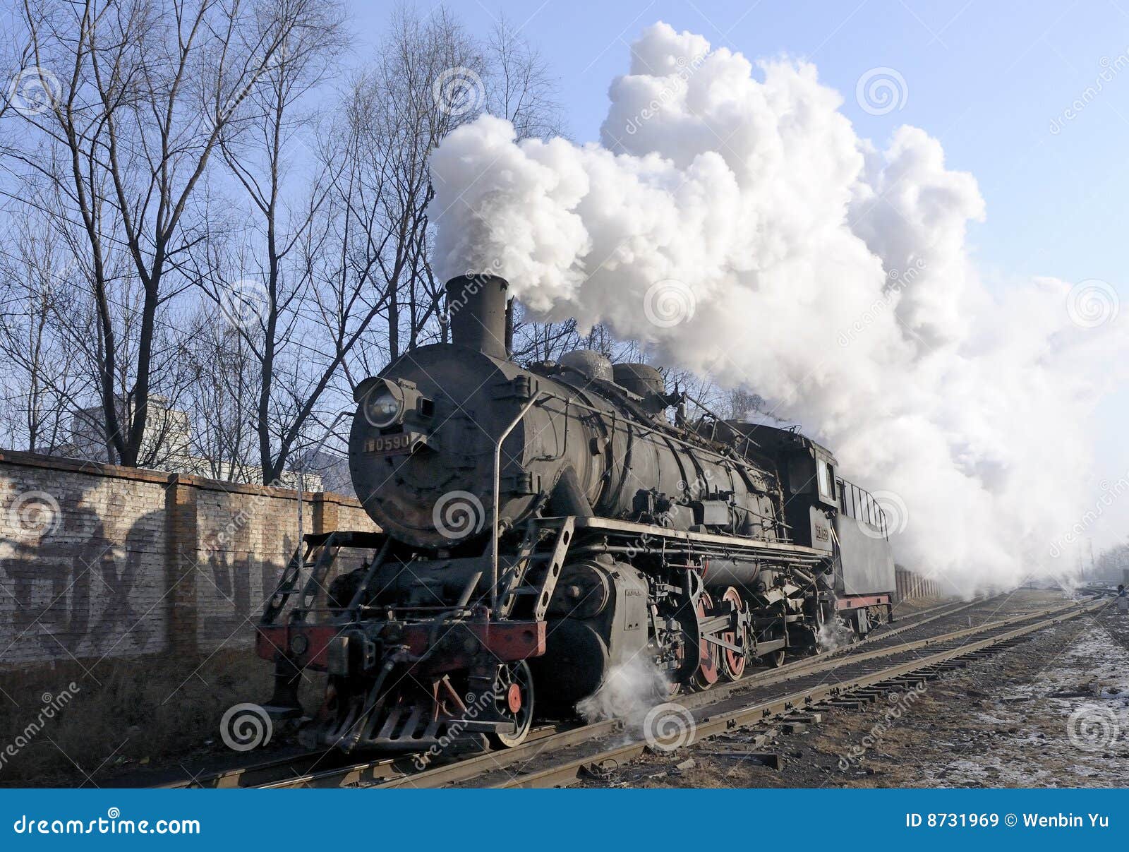 Steam train stock image. Image of steam, railroad, smoking - 8731969
