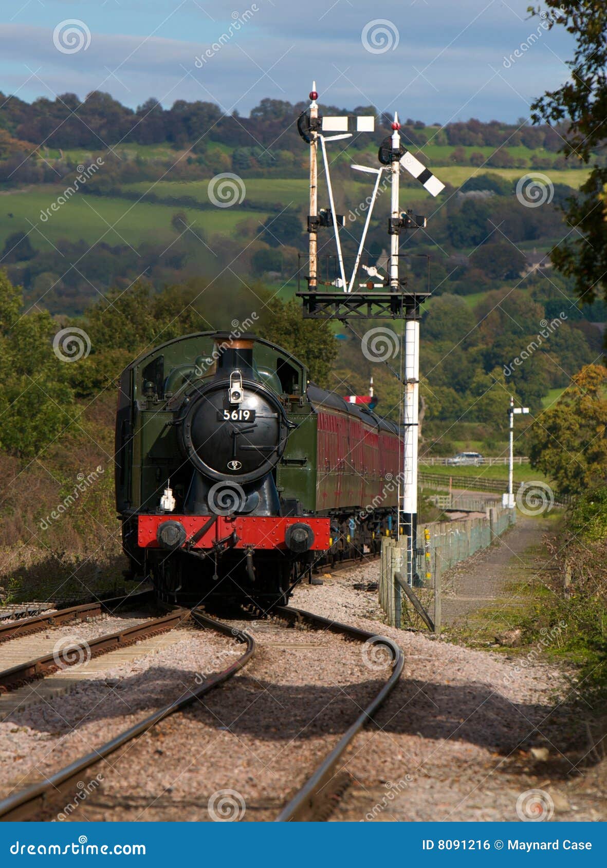Steam Train Approaching stock photo. Image of england - 8091216