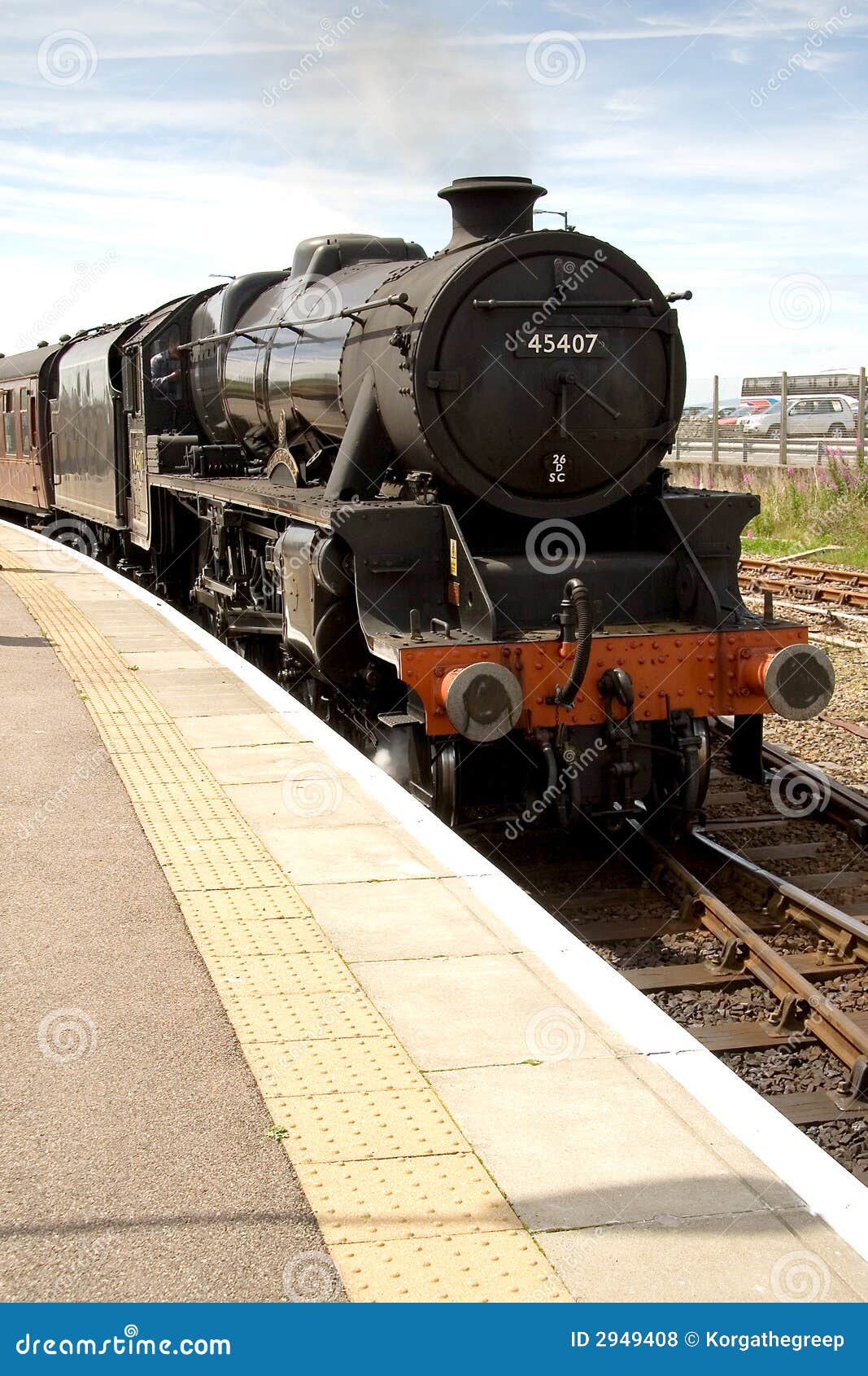 Steam Train Arrival stock photo. Image of railway, engine - 2949408
