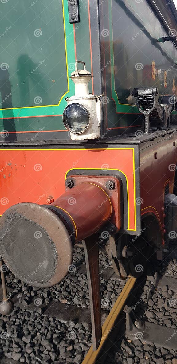 Steam Train Buffer and Rear Light Stock Photo - Image of steam, light ...