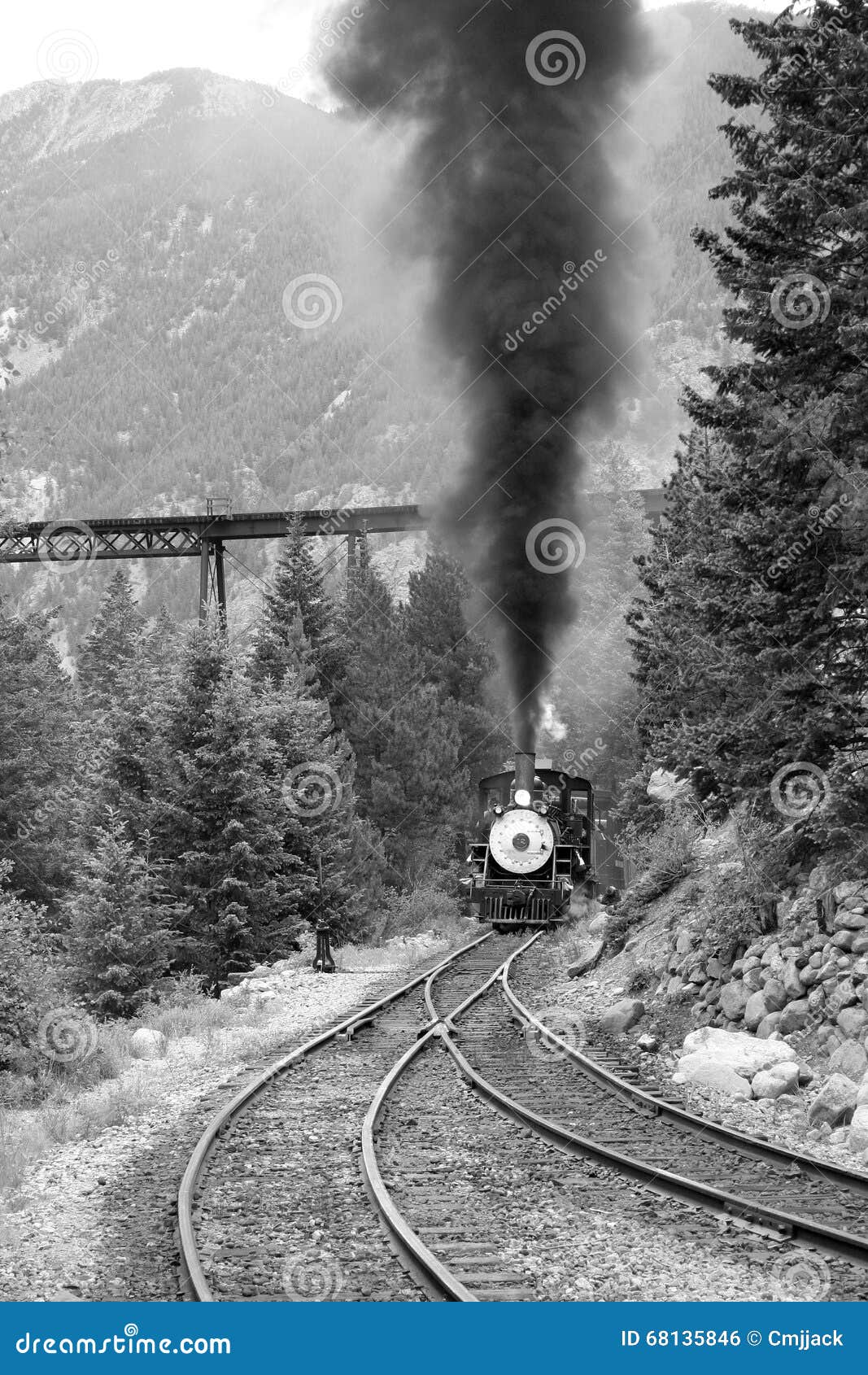 Steam train is coming up. stock photo. Image of historic - 68135846