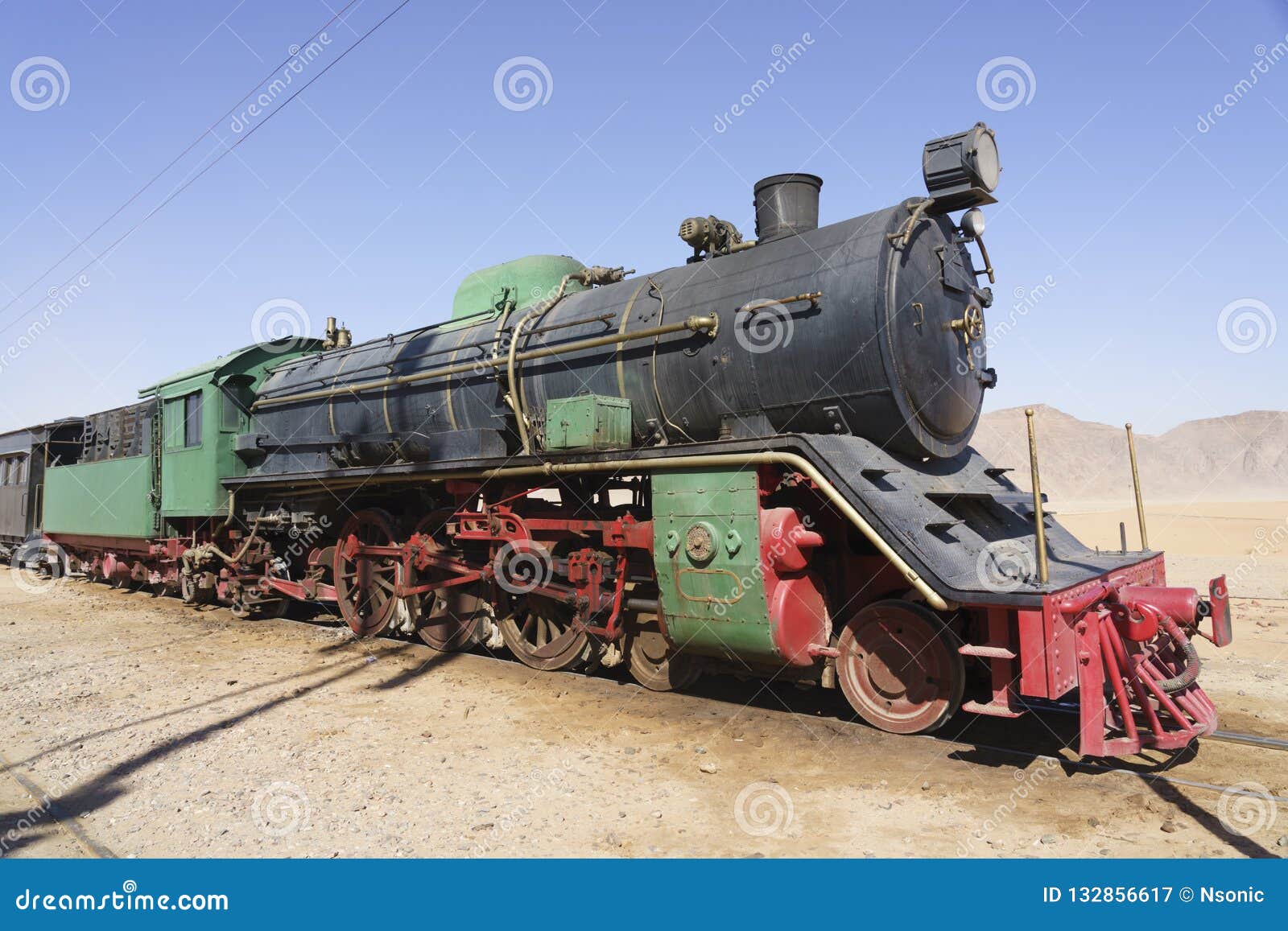 Steam train in the desert stock image. Image of yellow - 132856617