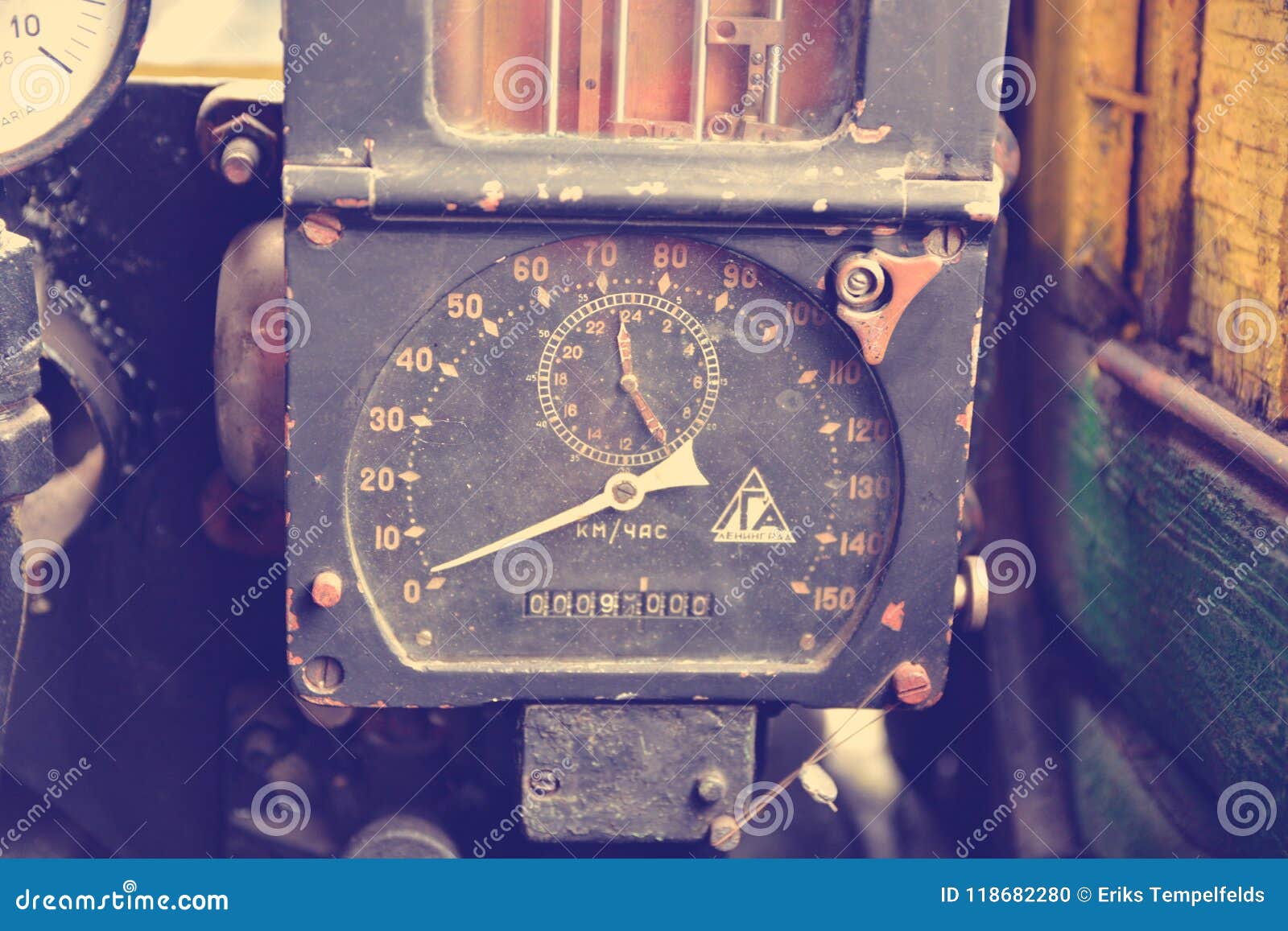 Steam Train Engine Cabin Panel Stock Photo - Image of coal, cabin ...
