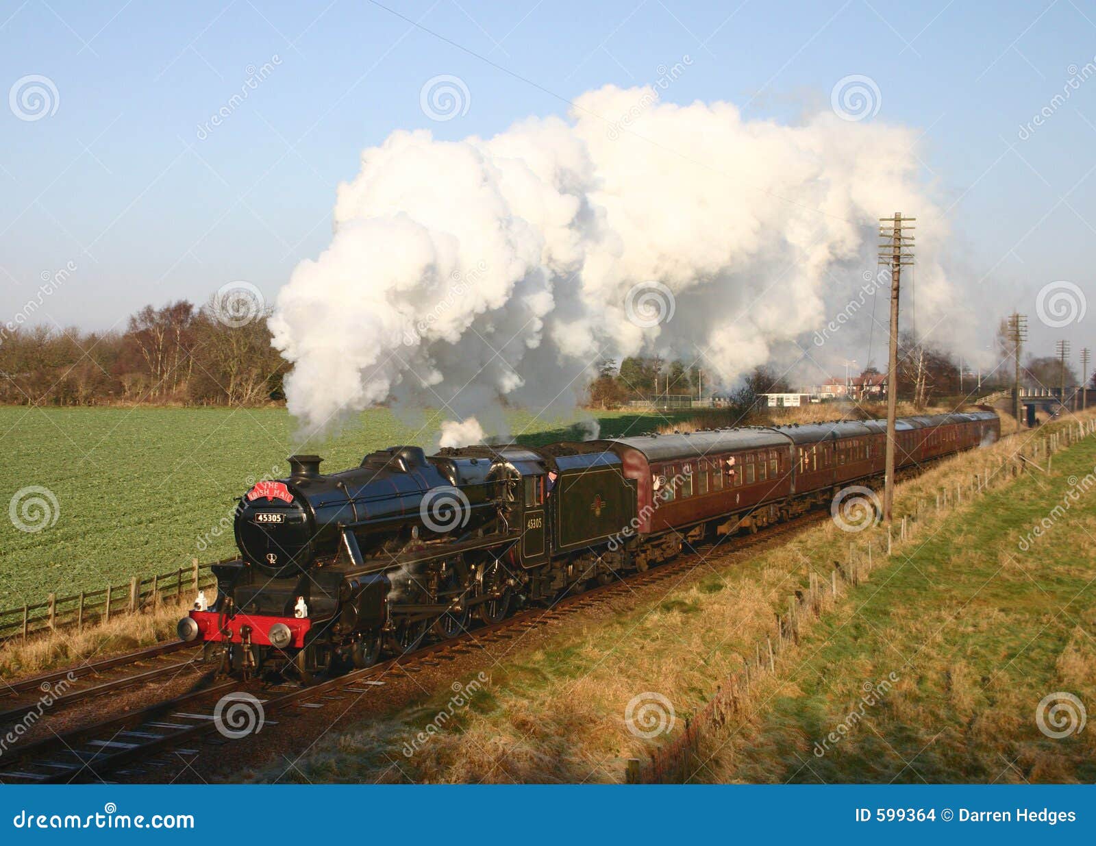 Steam Train in the English Countryside Stock Photo - Image of heritage ...