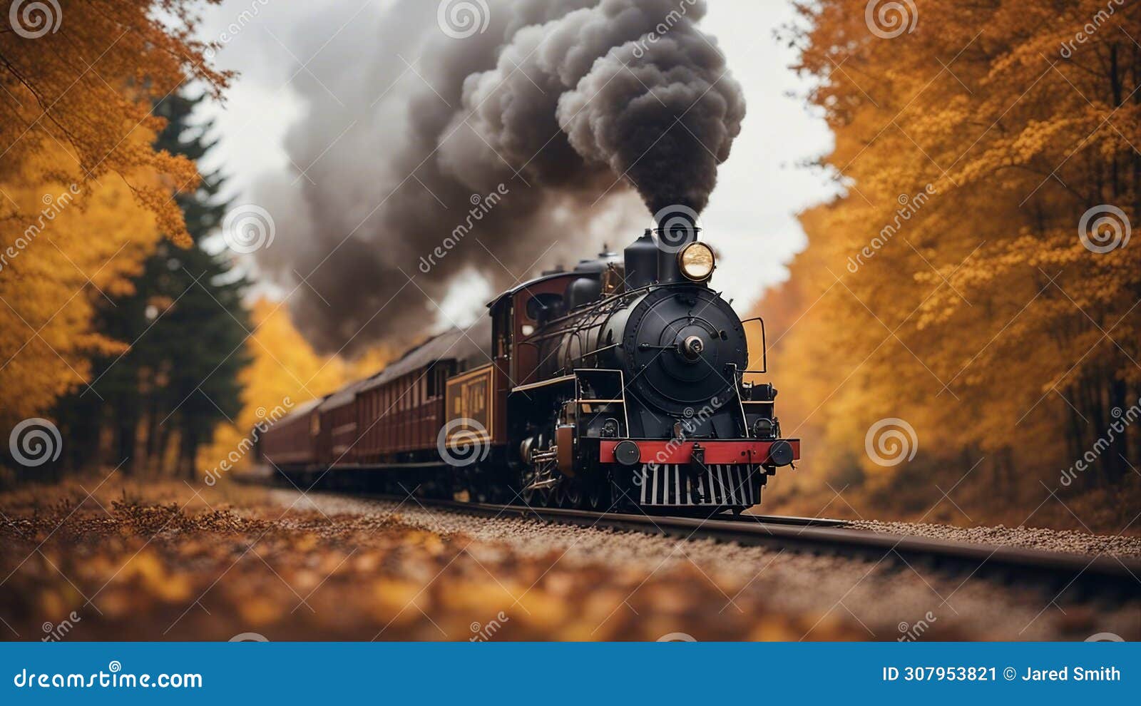 Steam Train in the Forest _A Steam Train Engine on a Windy Day in the ...