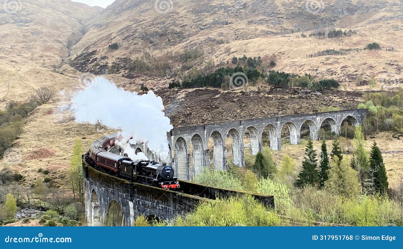 A Steam Train Going Over the Glenfinnan Viaduct Stock Photo - Image of ... A Steam Train Going Over the Glenfinnan Viaduct Stock Photo - Image of ...