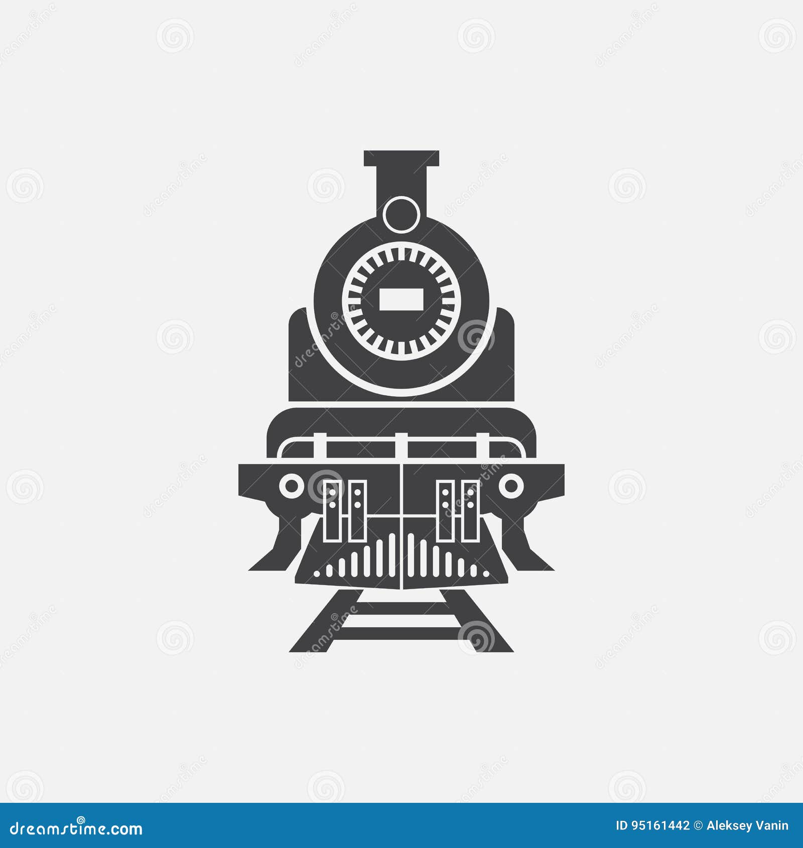 Steam Train Icon Vector Isolated on Grey Background Stock Vector ...