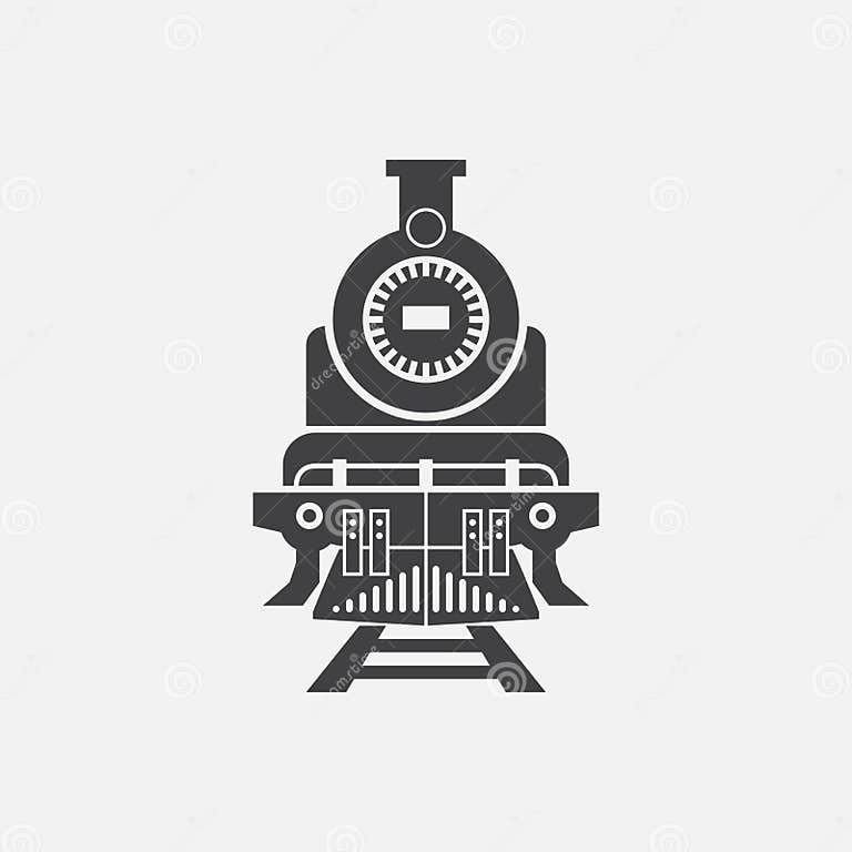 Steam Train Icon Vector Isolated on Grey Background Stock Vector ...