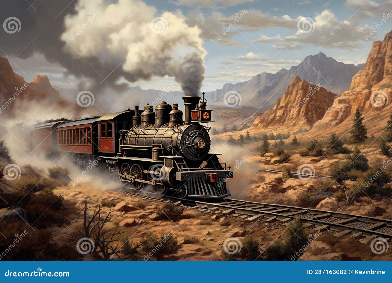 Steam Train Illustration stock illustration. Illustration of steam ...