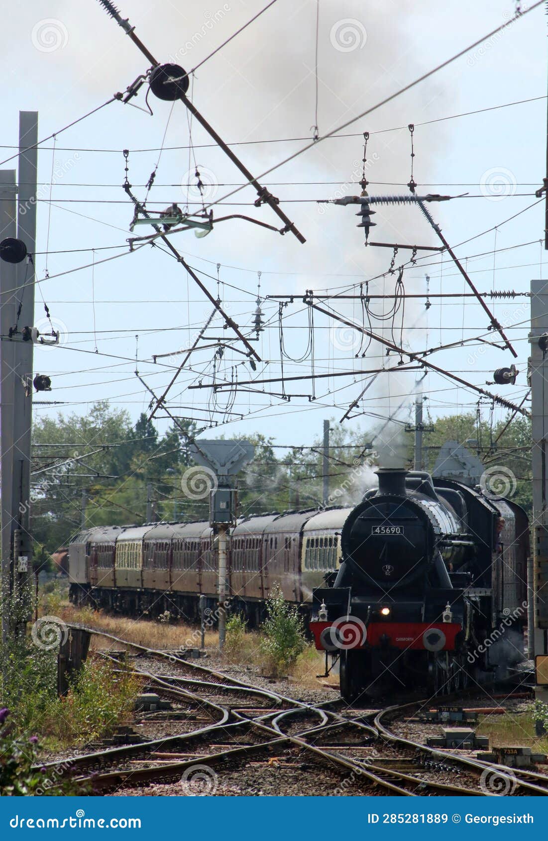 Steam Train Leander Leaving Carnforth Editorial Stock Image - Image of ...