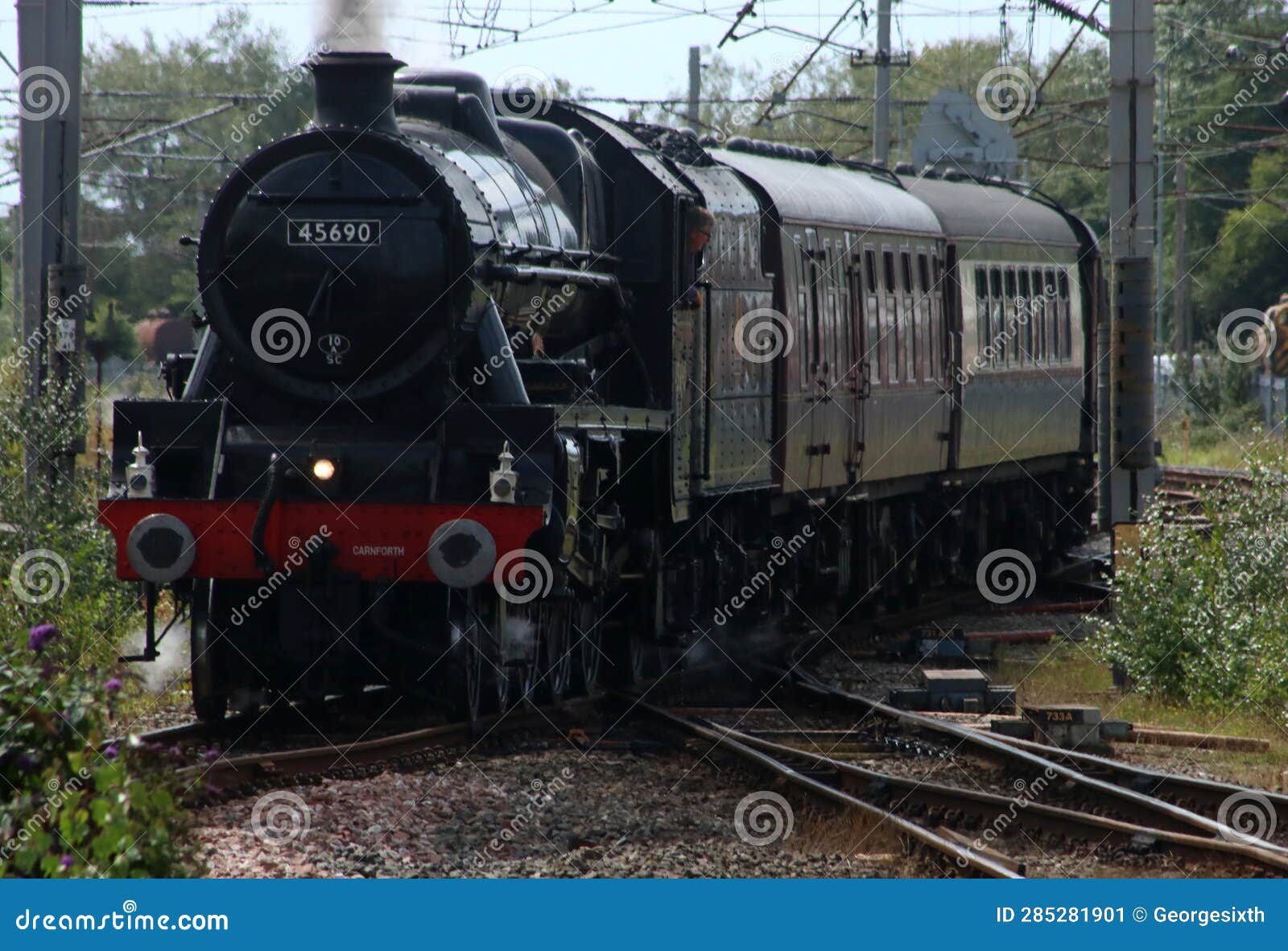 Steam Train Leander Leaving Carnforth Editorial Photo - Image of ...