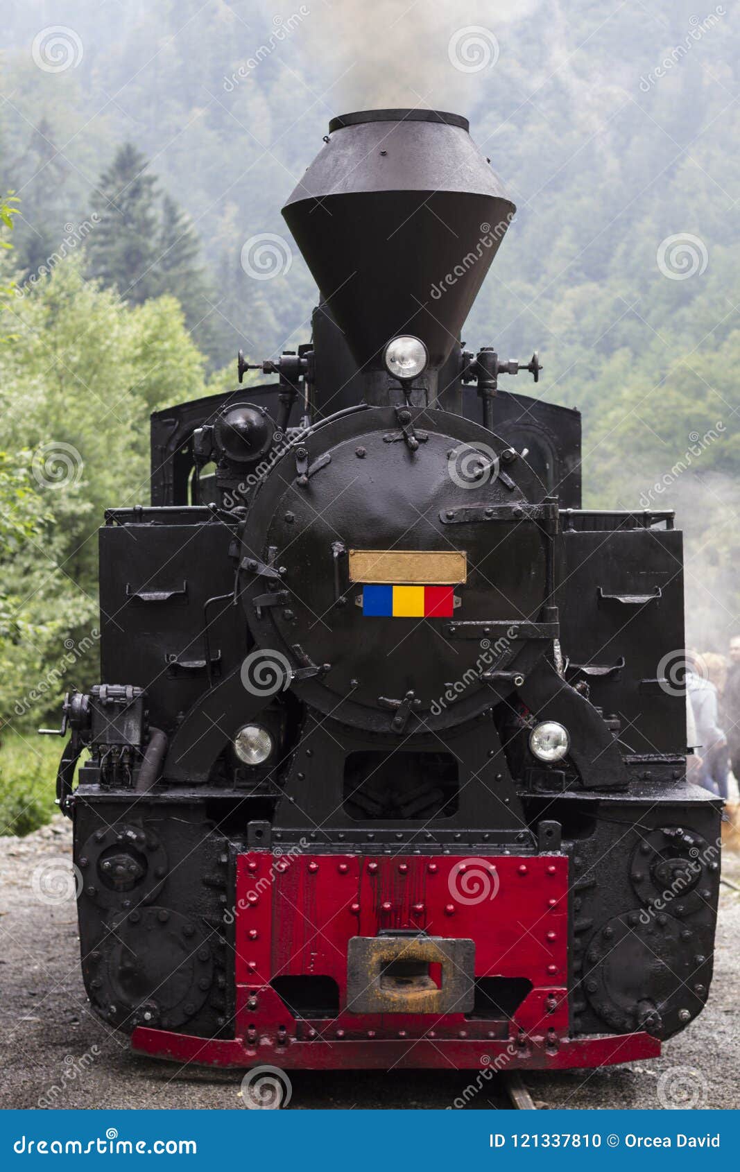 Steam Train Locomotive Front Stock Photo - Image of gauge, platform ...