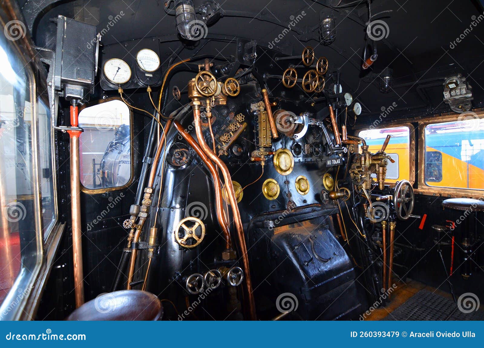 Steam Train Locomotive Interior Stock Image - Image of train, steam ...
