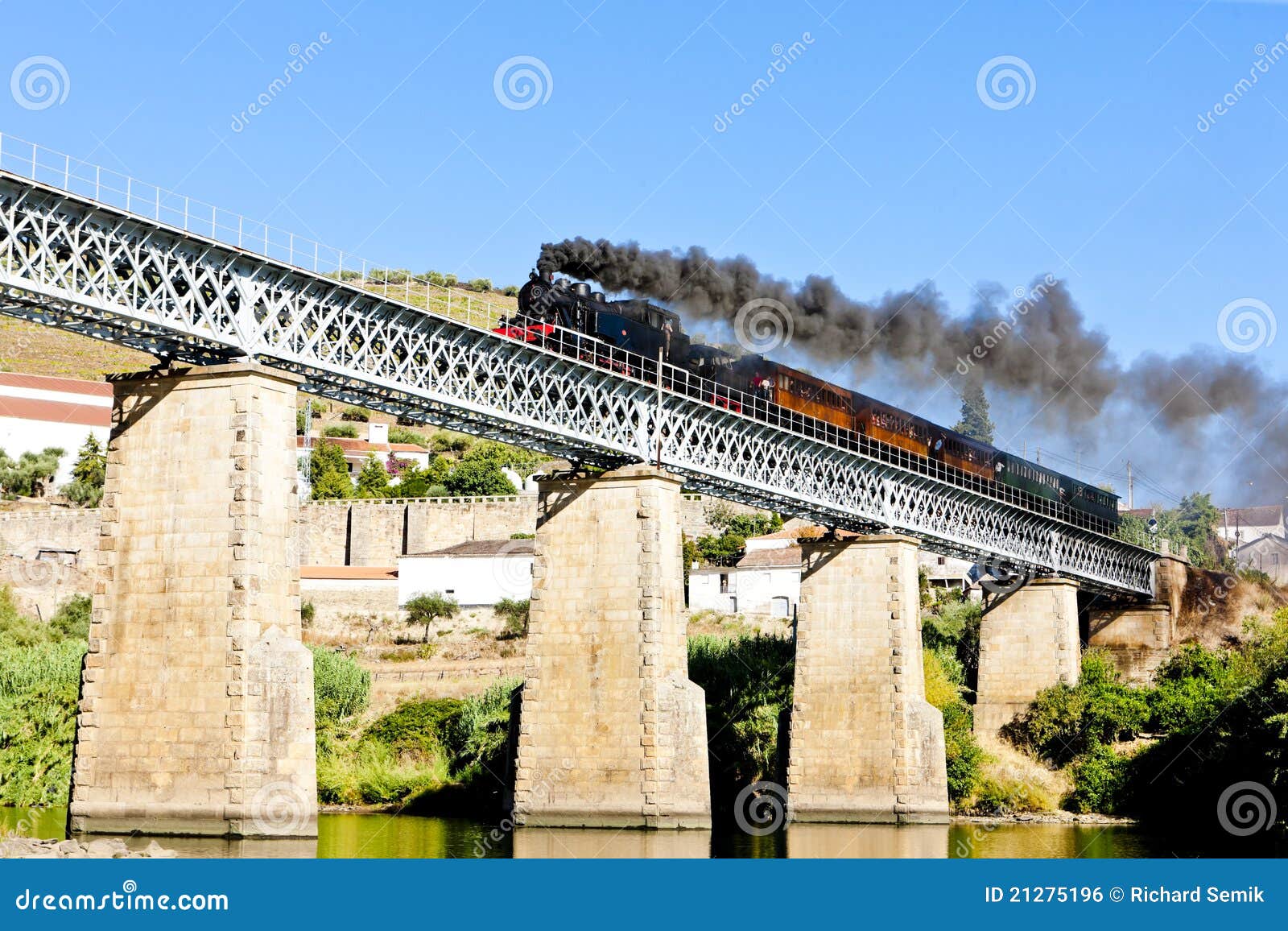 Steam train in Portugal stock photo. Image of tourist - 21275196