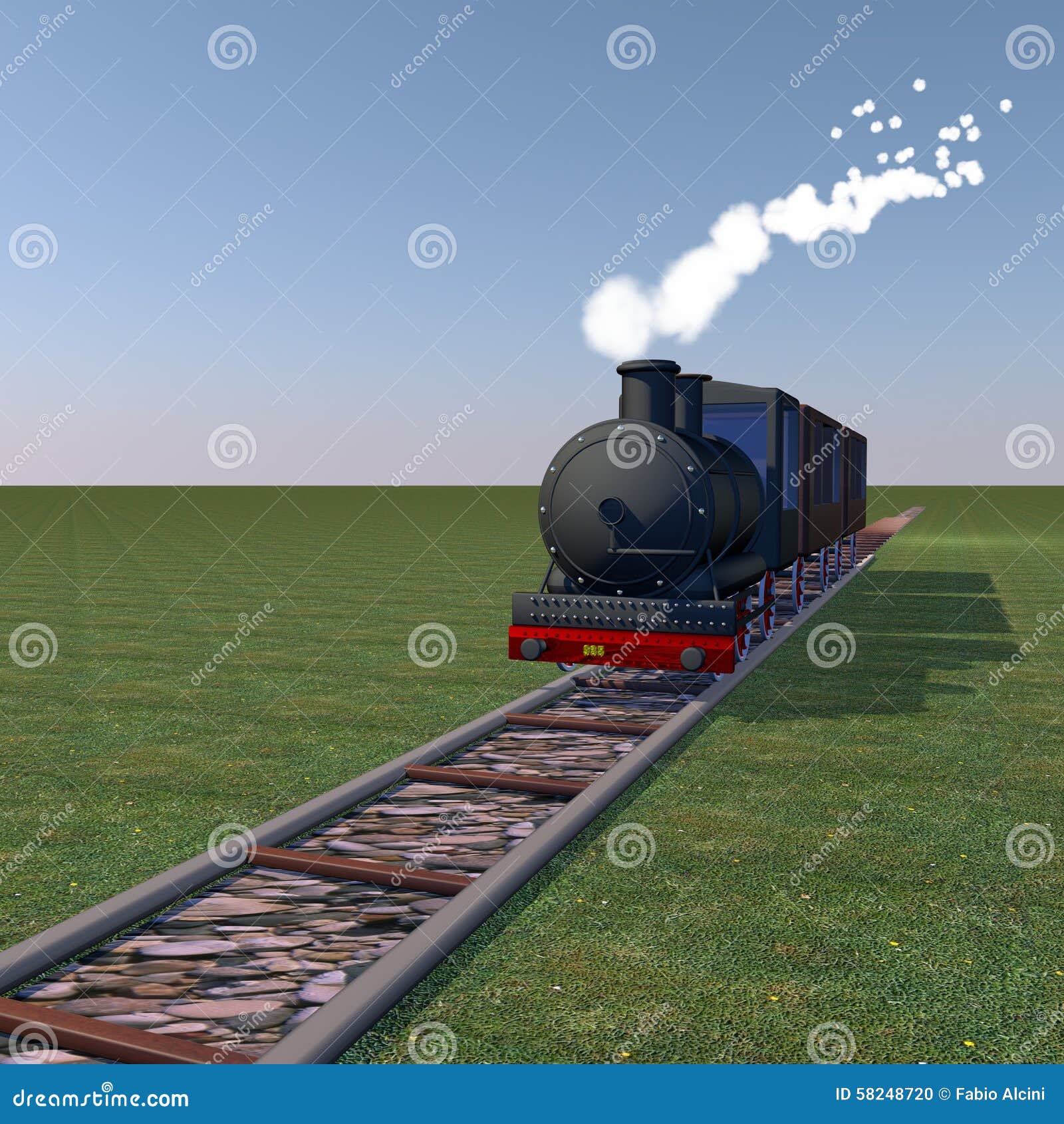 Steam train stock illustration. Illustration of vehicle - 58248720