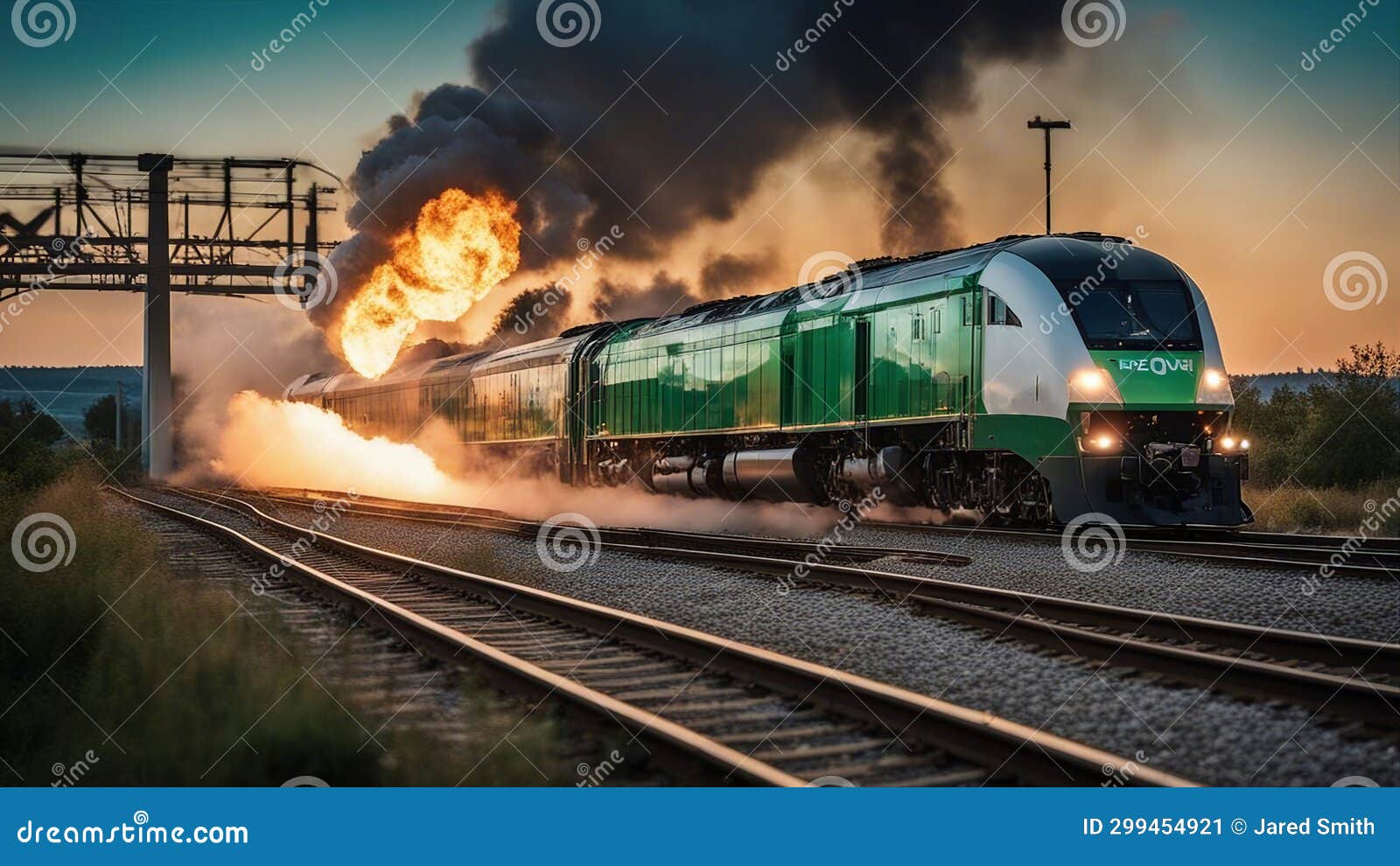 Steam Train at the Station Fire Train, a Speedy Exploding, Train ...