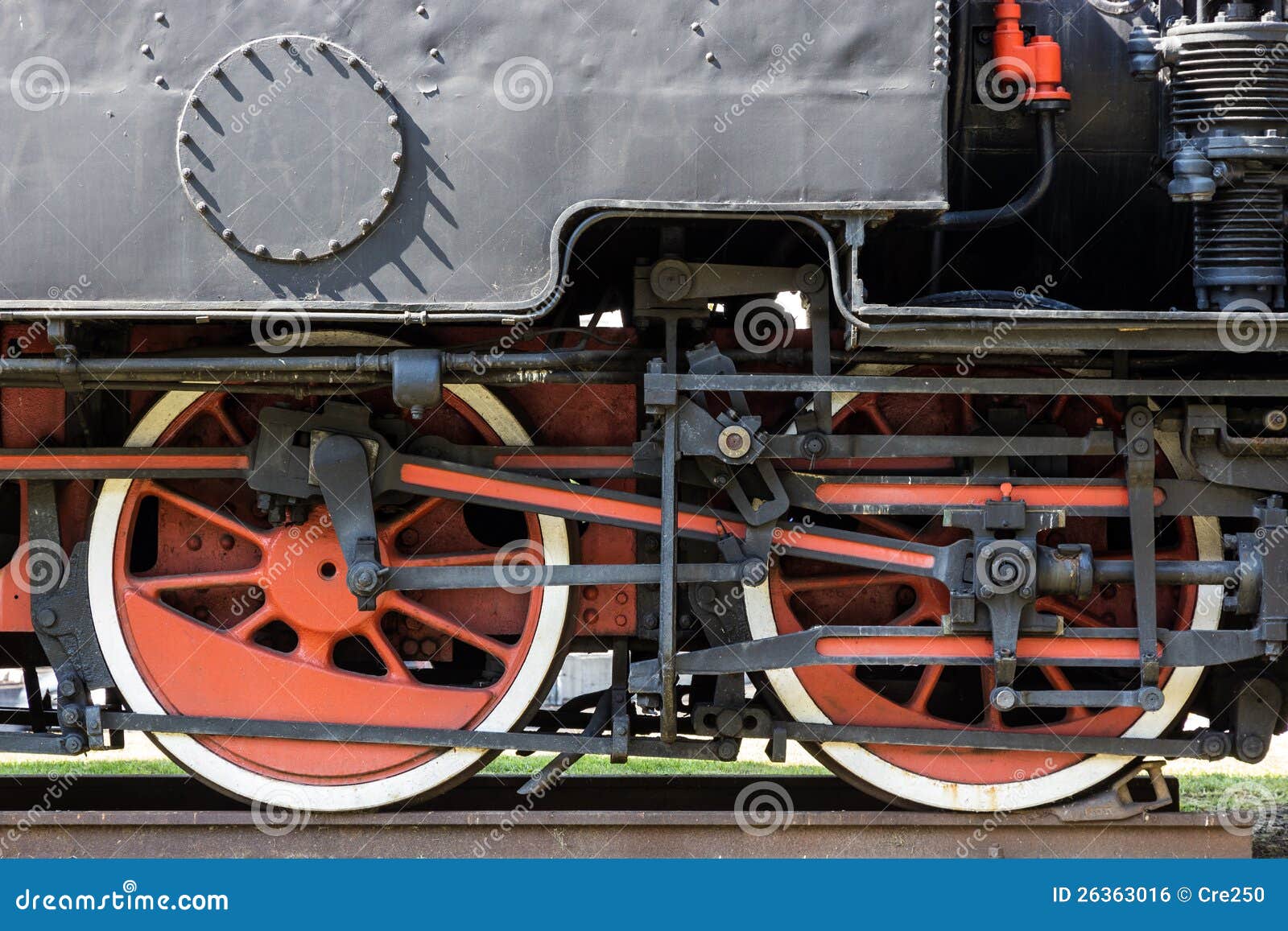 Steam train wheel stock photo. Image of coal, transport - 26363016