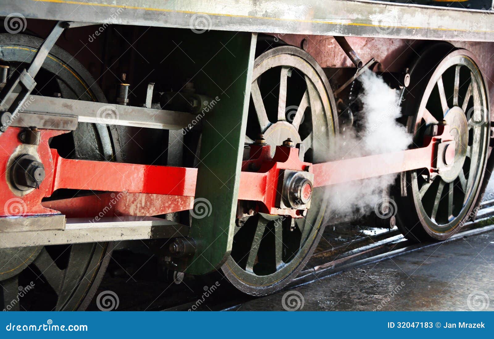 Steam train wheels stock image. Image of industry, public - 32047183