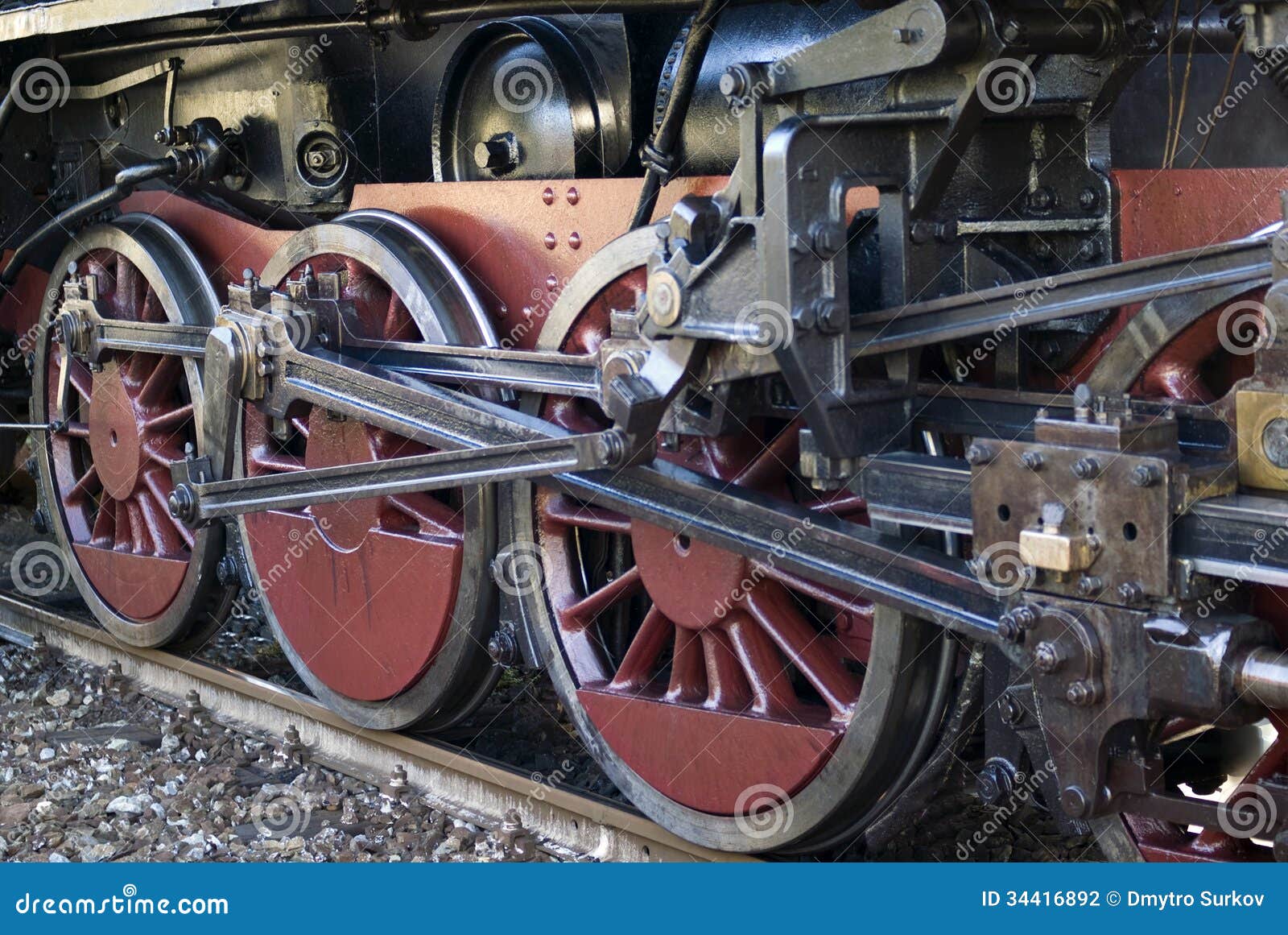 Steam train wheels stock photo. Image of locomotive, detail - 34416892