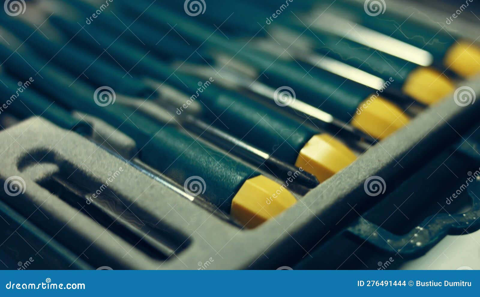 Steam Transformation Effect of Mans Hand Assembling Screwdriver Set ...