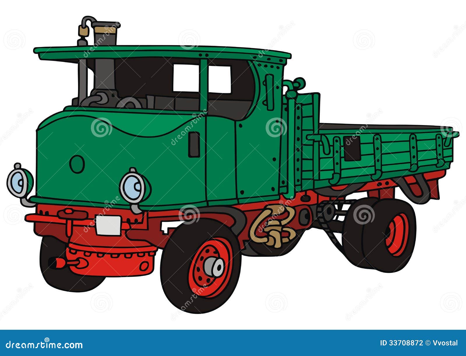 Steam truck stock vector. Illustration of steam, automobile - 33708872