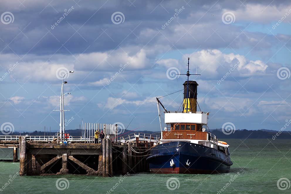 Steam tug at pier stock photo. Image of dock, ocean, harbor - 27870898