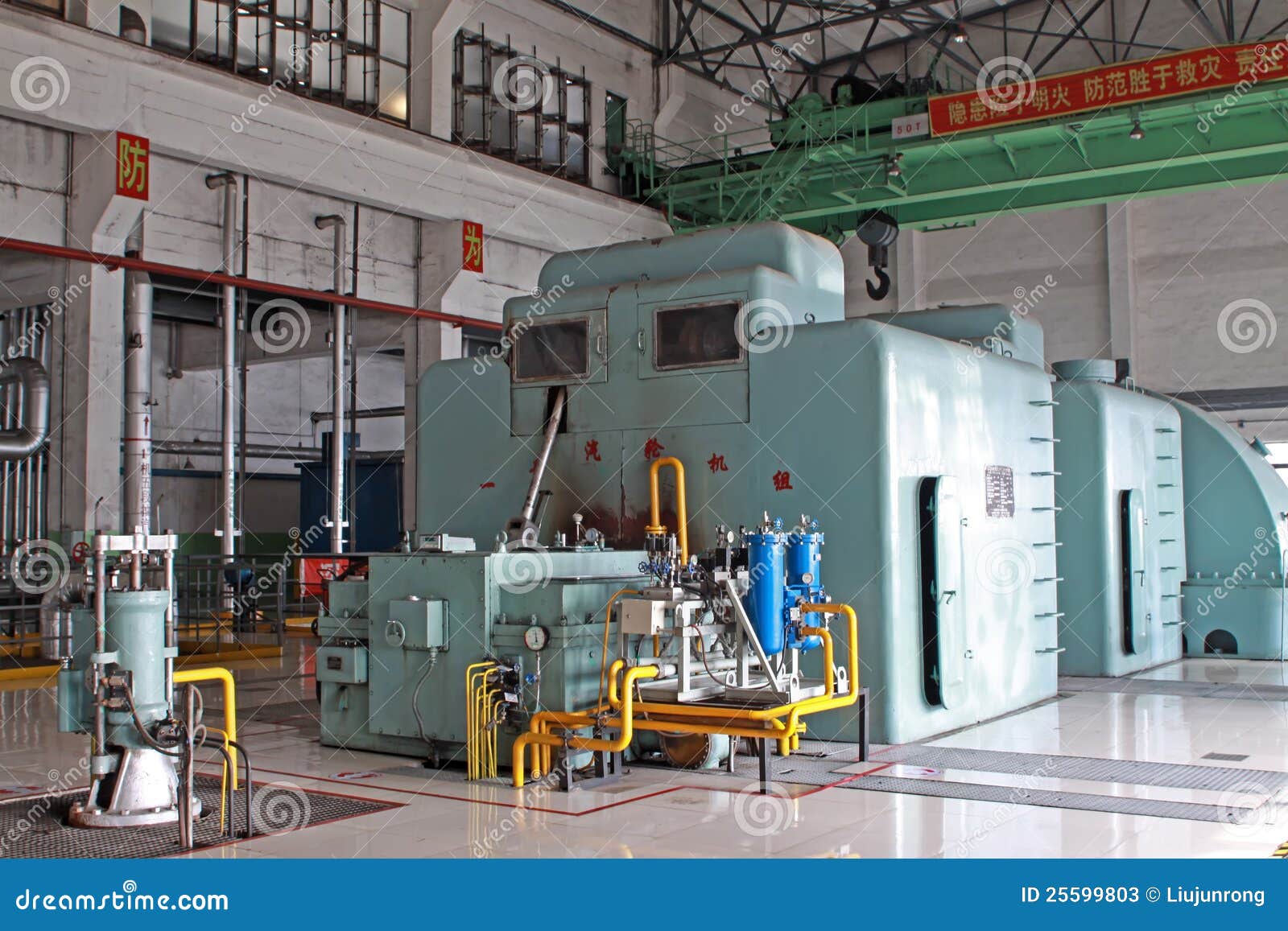 Steam Turbine Generator Unit Stock Image - Image of machinery, scene ...