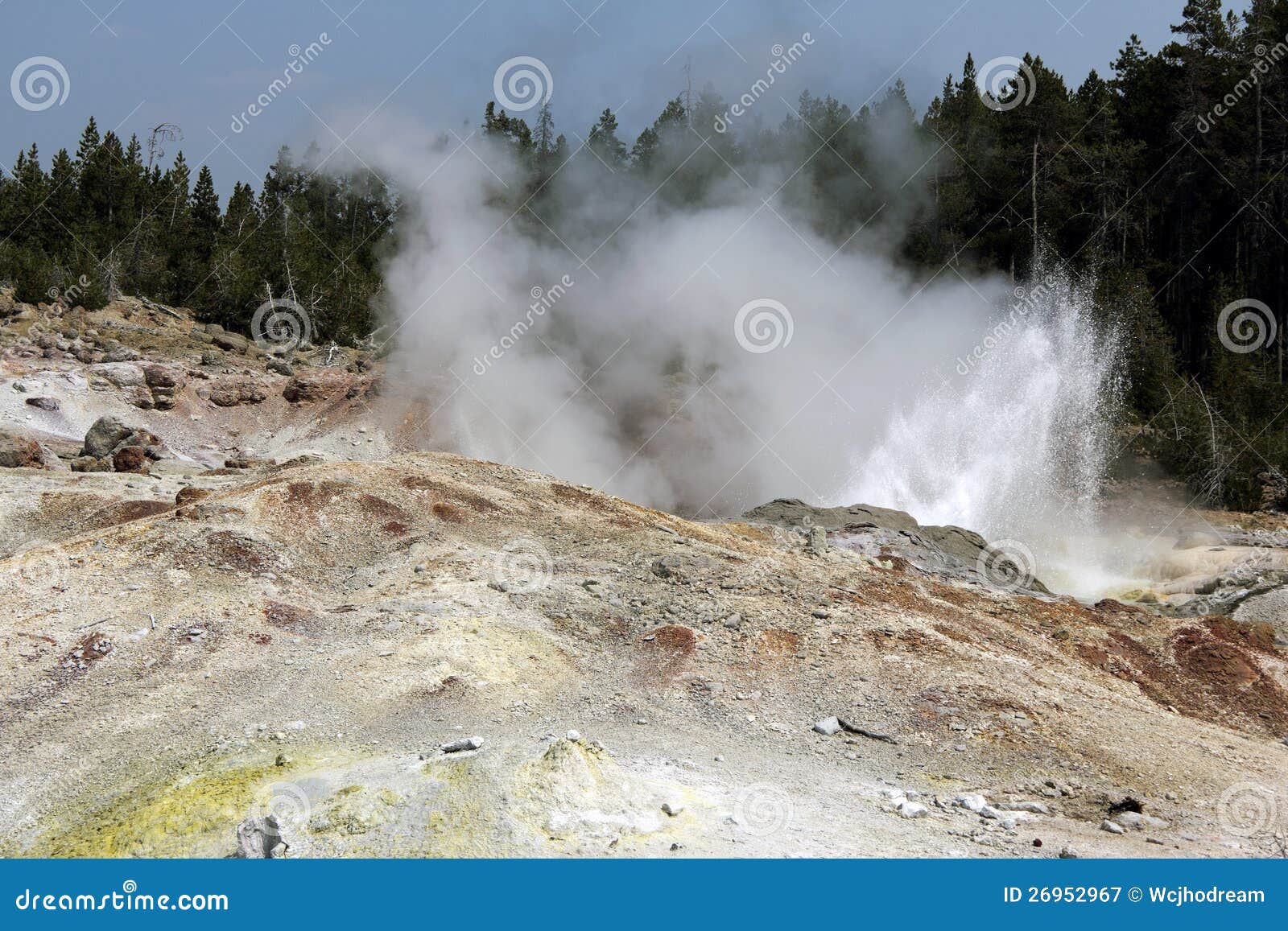 Steamboat geyser stock image. Image of ground, soil, steam - 26952967
