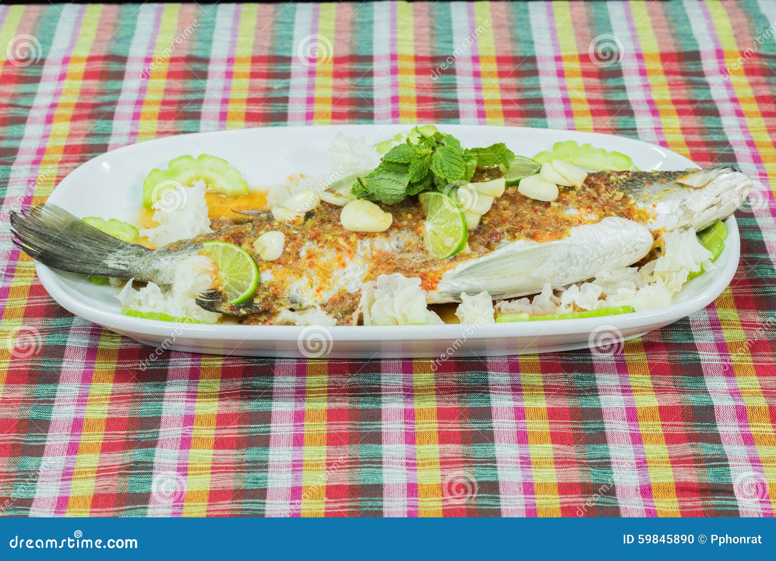 Steamed Basa Fish in Lime Dressing Stock Photo - Image of steam, fresh ...