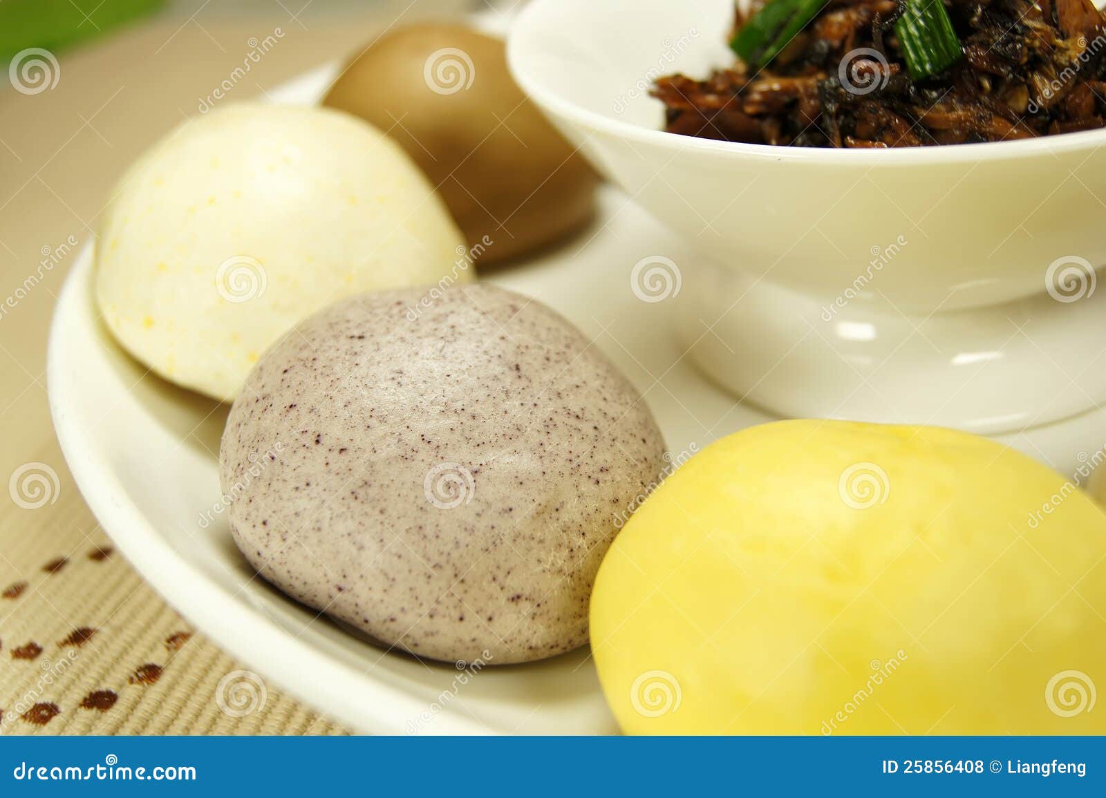 Steamed bread stock photo. Image of bread, sauce, chives - 25856408