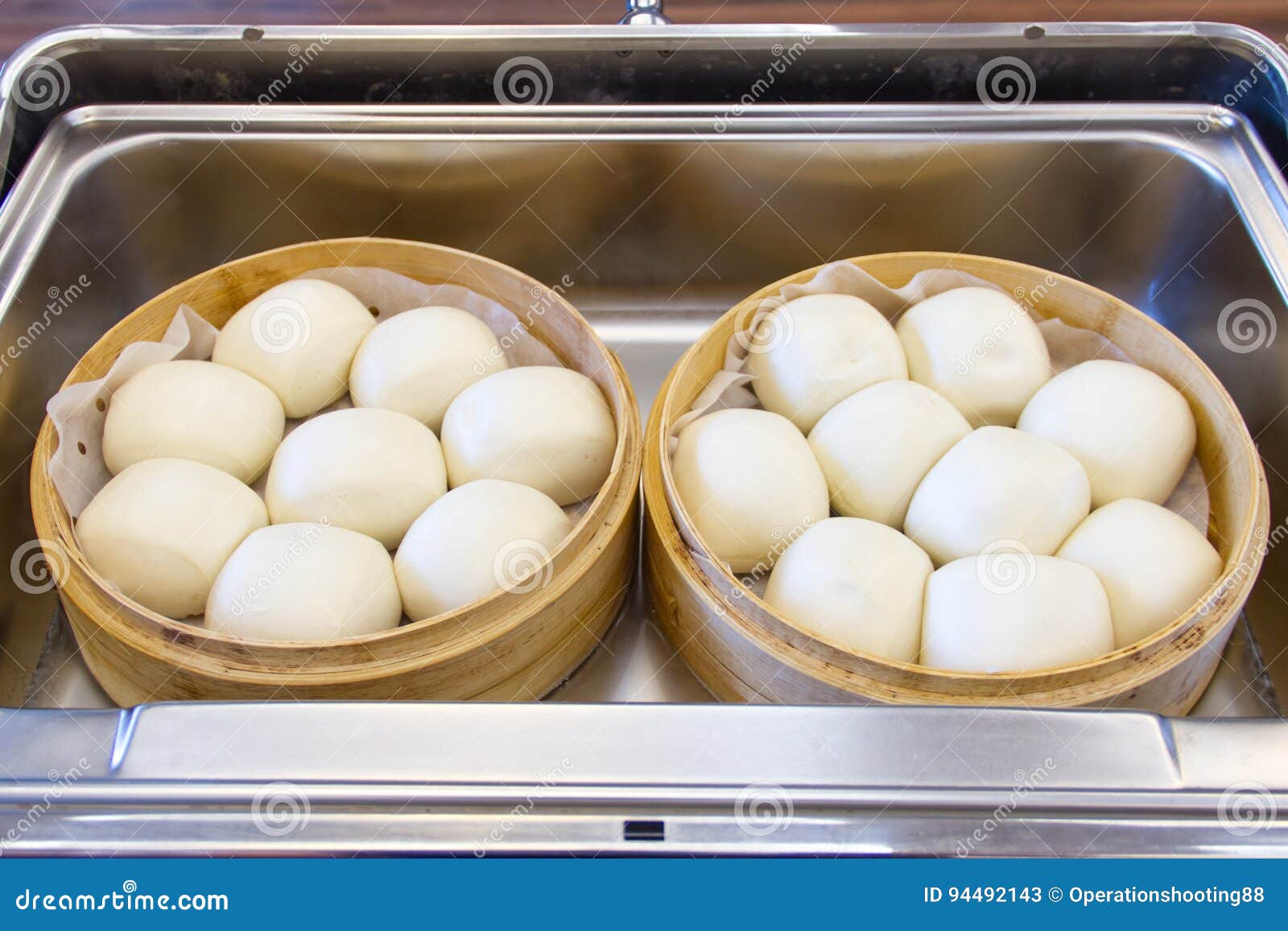 Steamed bun in steamer stock image. Image of breakfast - 94492143