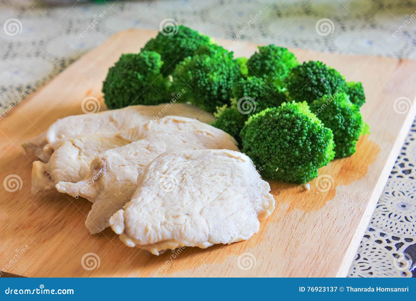 Steamed Chicken and Broccoli Stock Image - Image of calorie, chicken ...