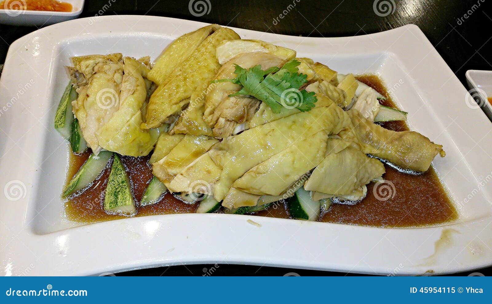 Steamed chicken stock image. Image of plate, steamed - 45954115