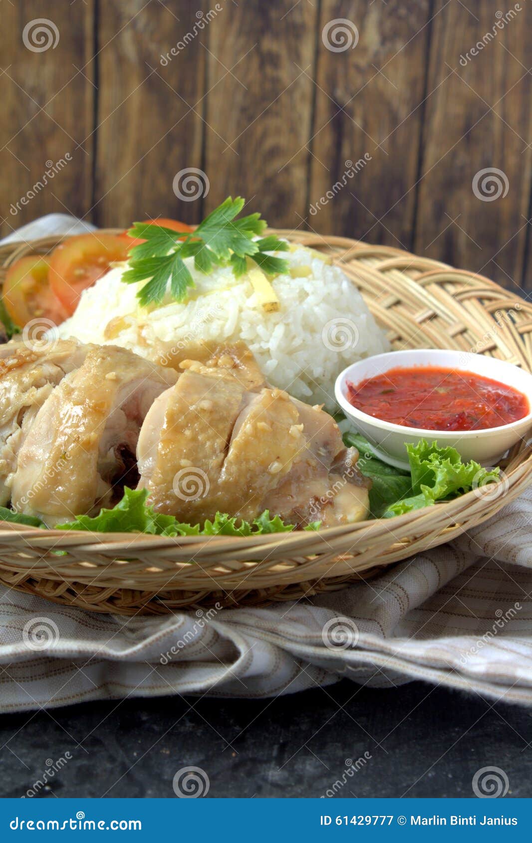 Steamed Chicken Rice stock image. Image of chinese, cuisine - 61429777