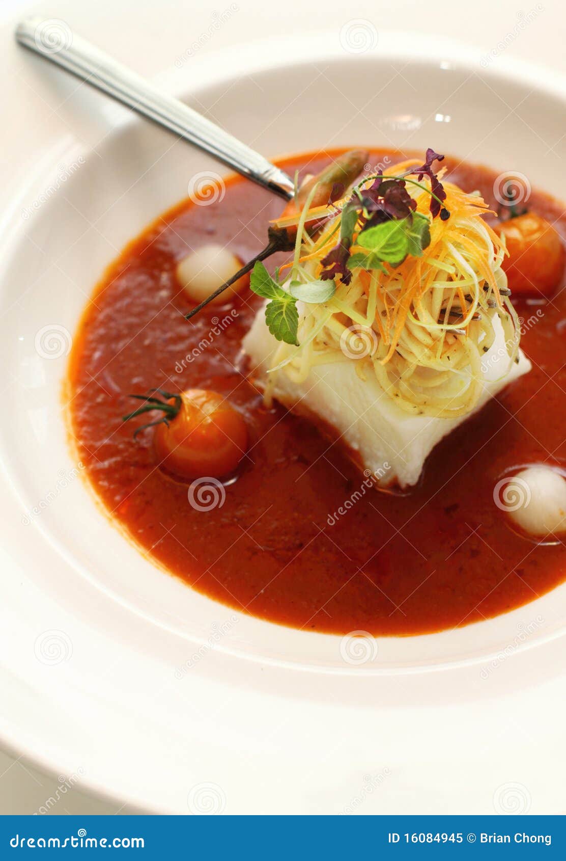 Steamed Cod Fish in Hot and Sour Gravy Stock Image - Image of sour ...