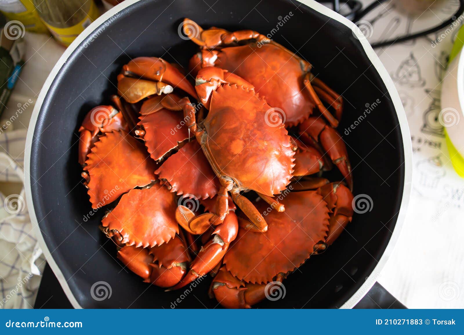 Steamed crab stock image. Image of seafood, plate, cook - 210271883