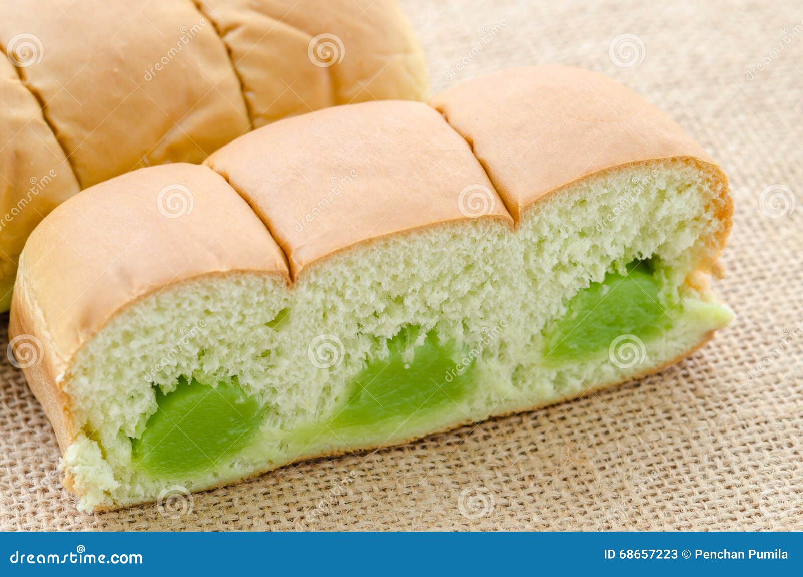Steamed Custard Bread Stuffed. Stock Image - Image of fresh, curry ...