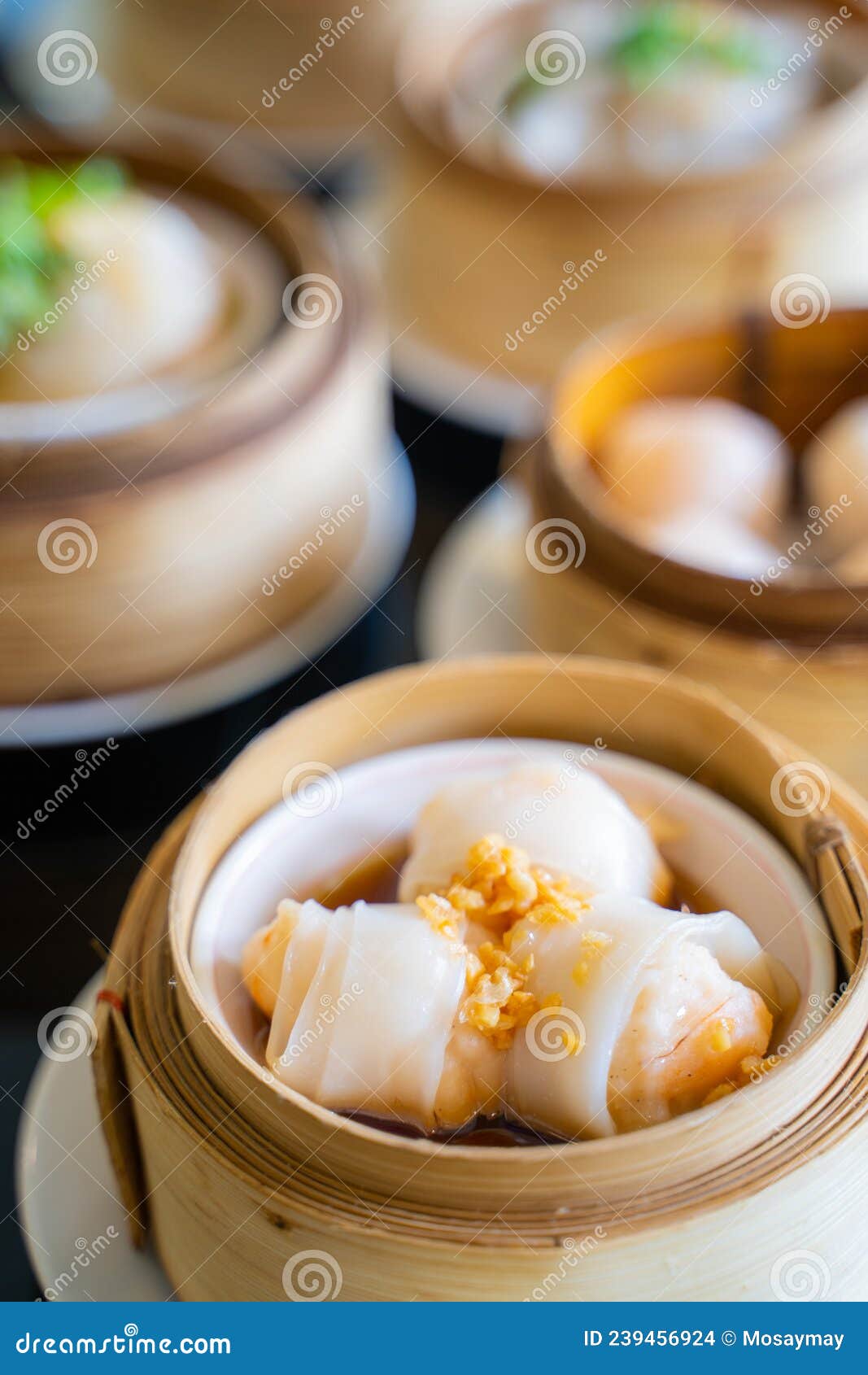 Steamed Dim Sum in Chinese Restaurant Stock Photo - Image of meat ...