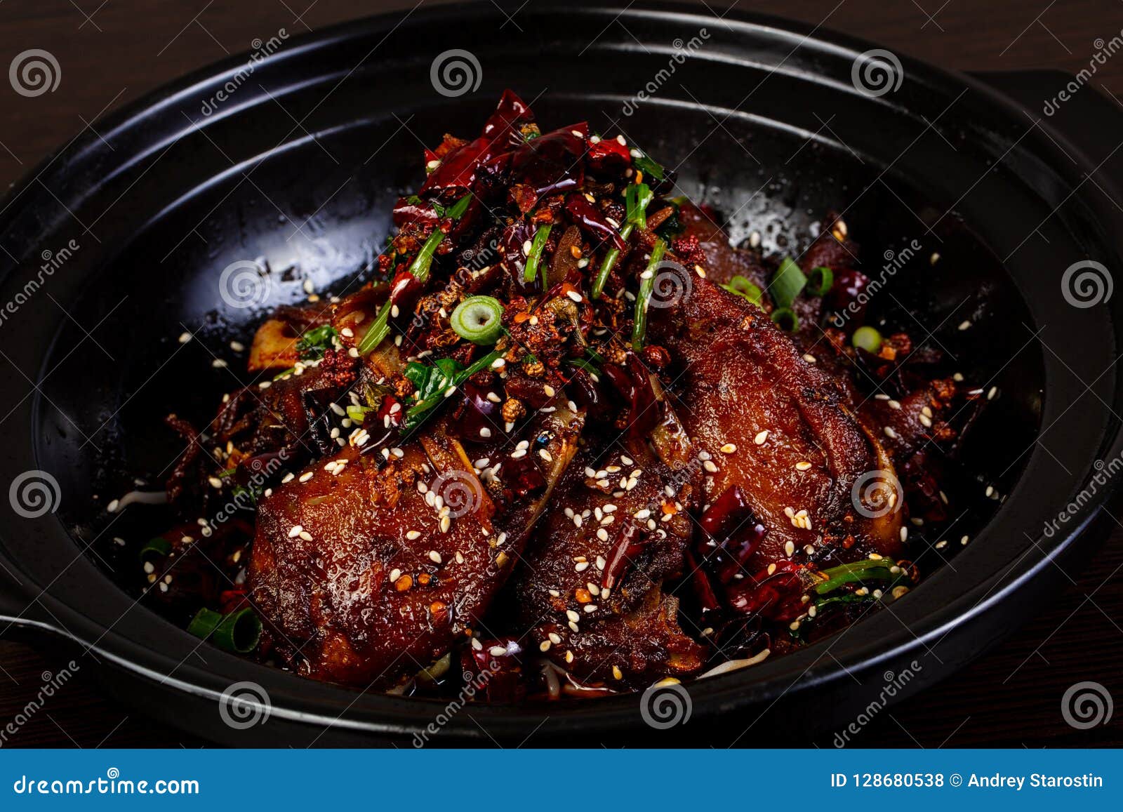 Steamed duck with spices stock photo. Image of gourmet - 128680538
