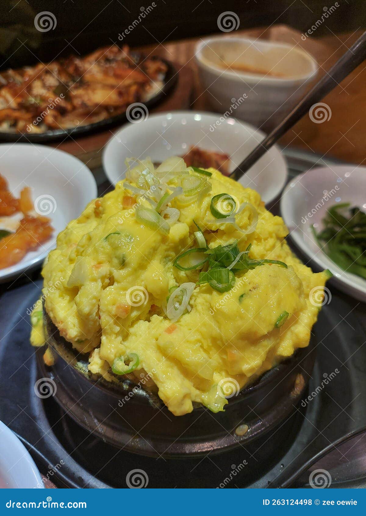 Steamed egg korean food stock photo. Image of food, korean - 263124498