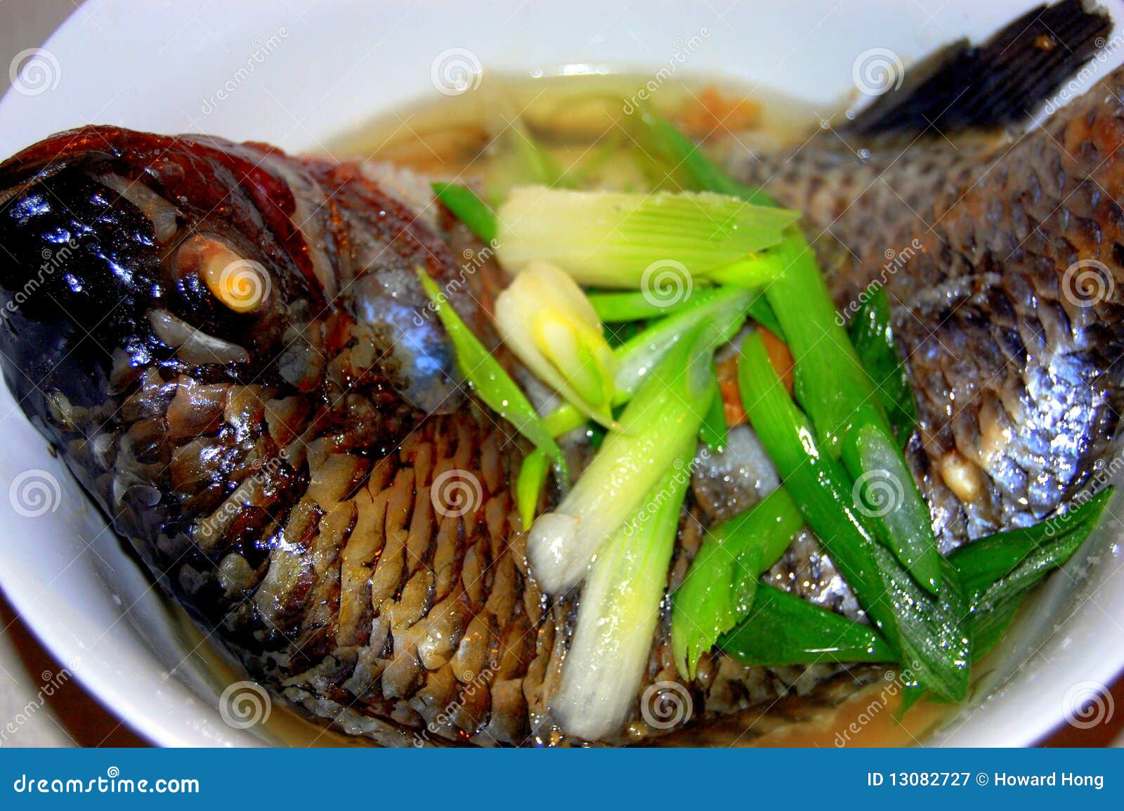 Steamed fish stock image. Image of carp, bowl, foods - 13082727